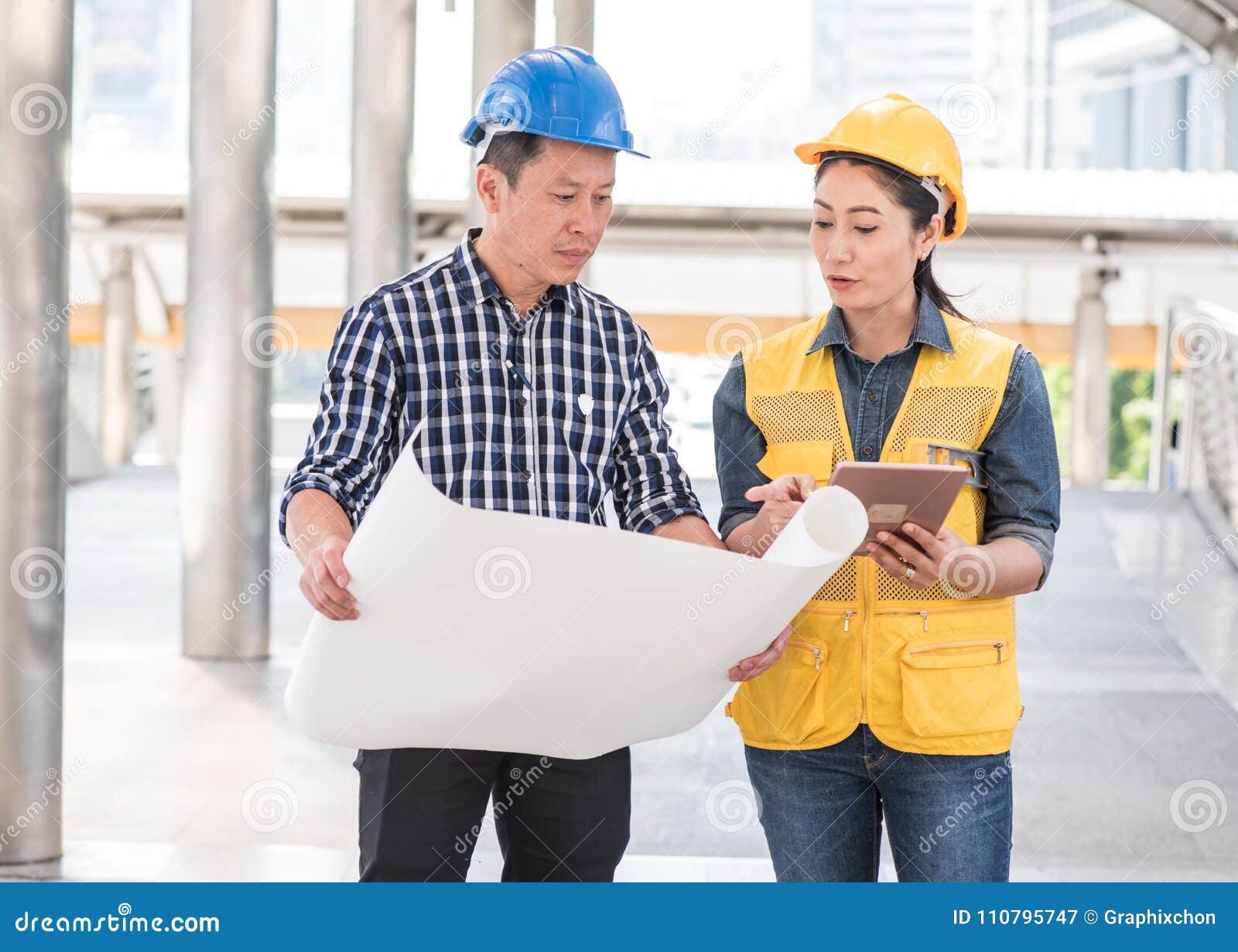 Engineer and teamwork stock image. Image of builder - 110795747