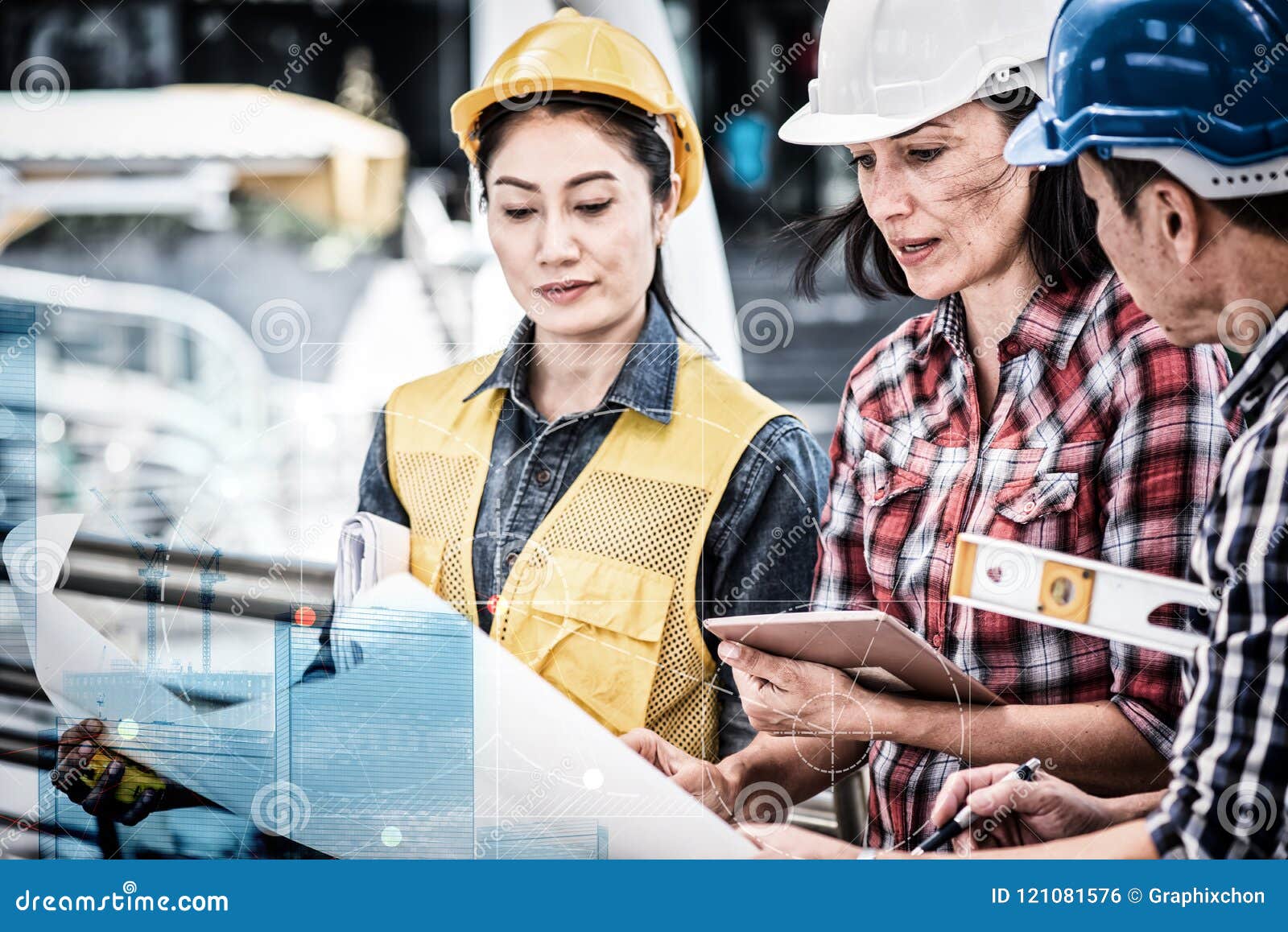 Engineer and Teamwork Meeting Stock Photo - Image of industry, plan ...