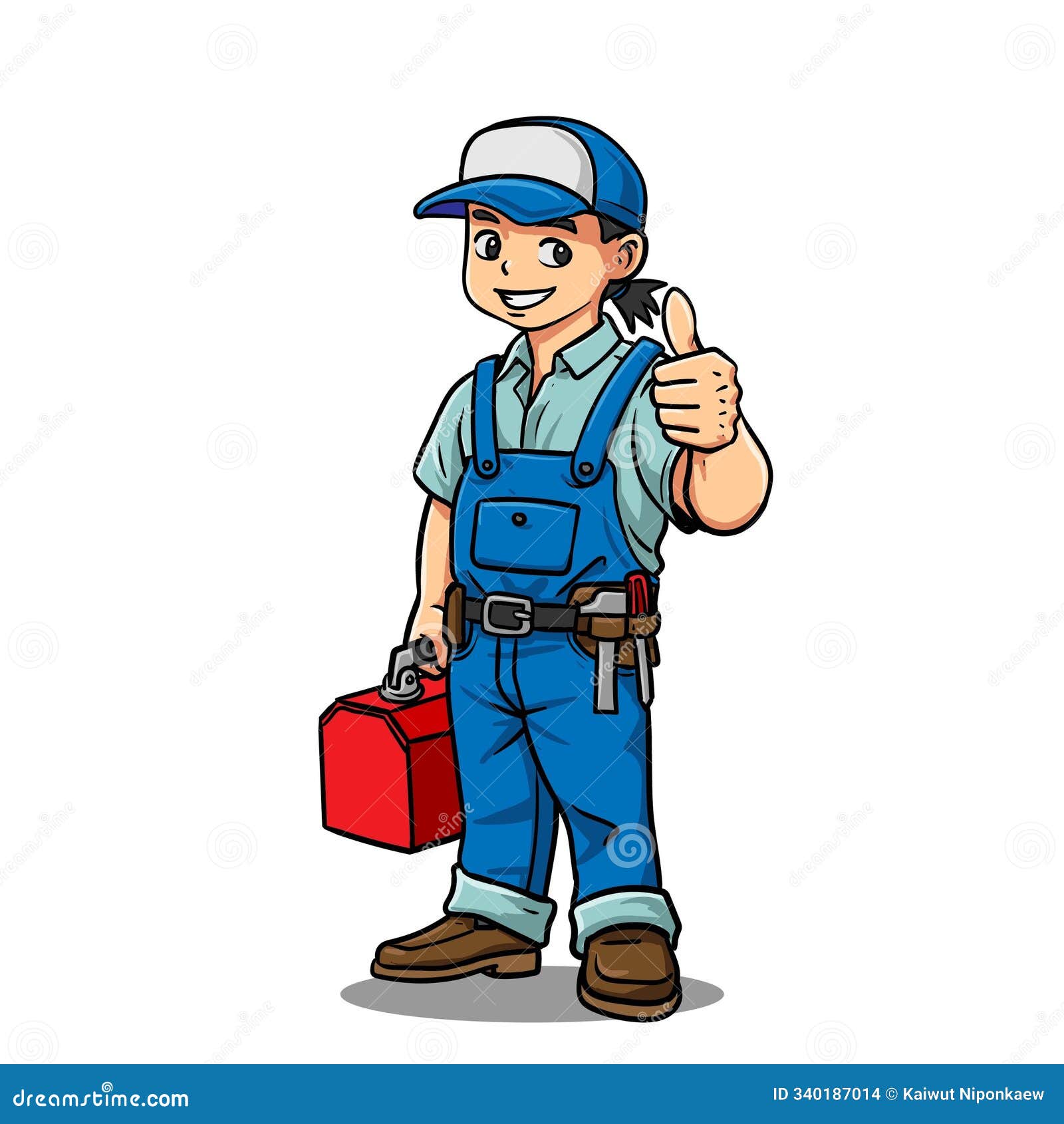 Technician Cartoon Illustration Background | CartoonDealer.com #56313547