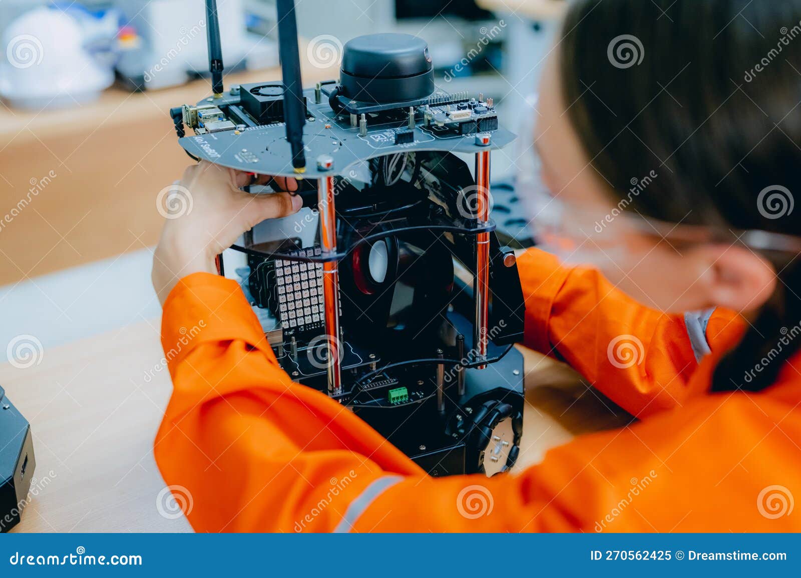 Engineer Technician Operating in Training Program Stock Image - Image ...