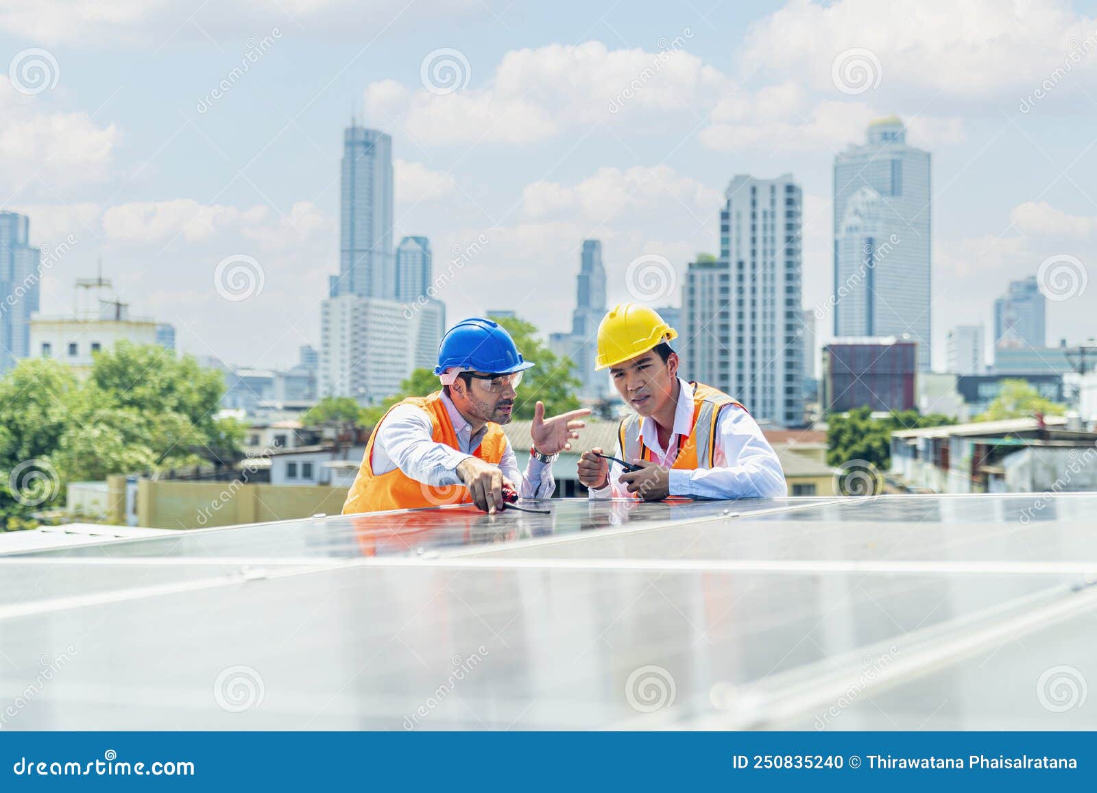 An Engineer or Technician is Teaching How To Do the Job. and Installing ...