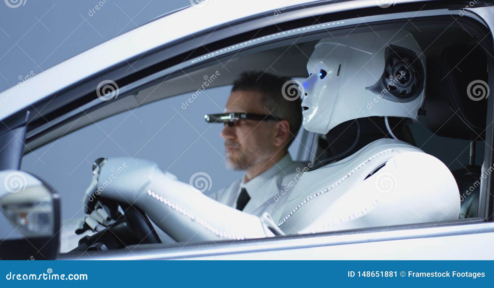 Engineer Testing Car Driving Robot Stock Image - Image of science ...