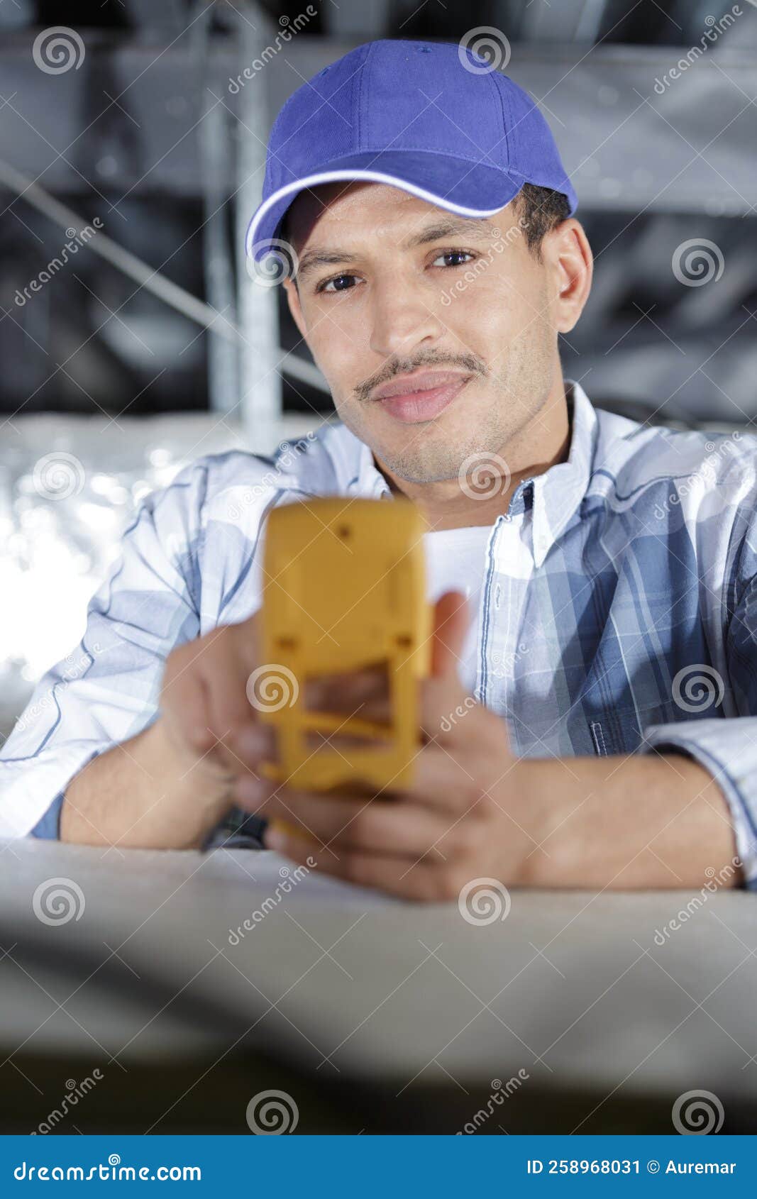 Engineer Tests Industrial Electrical Circuits with Multimeter Stock ...