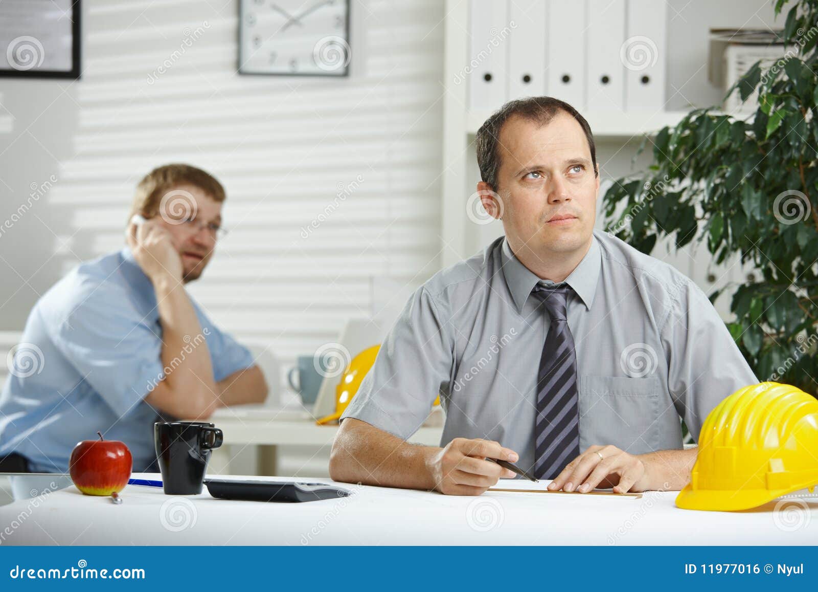 Engineer thinking stock photo. Image of caucasian, control - 11977016