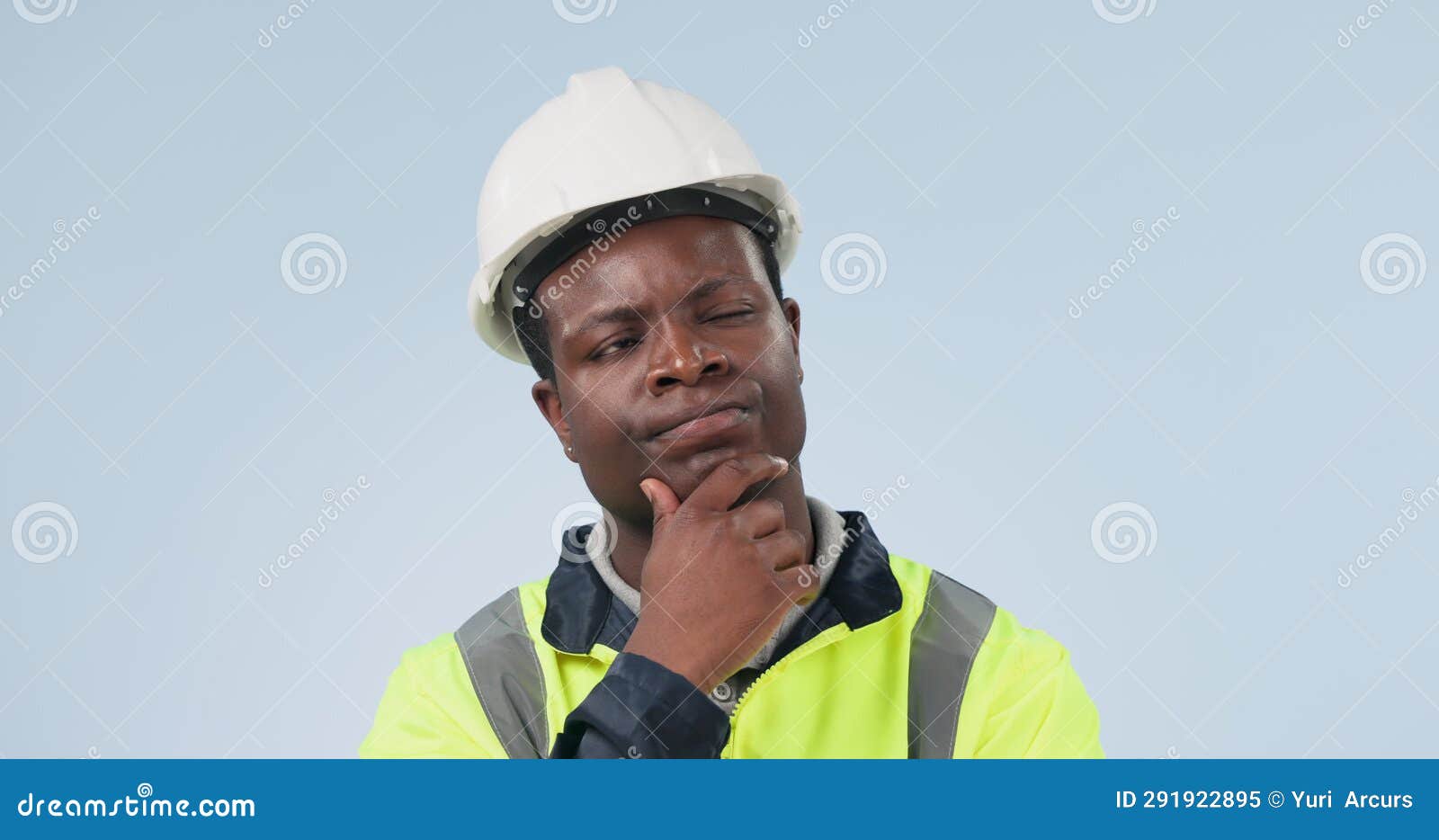 Engineer, Thinking and Black Man with Solution, Problem Solving and ...