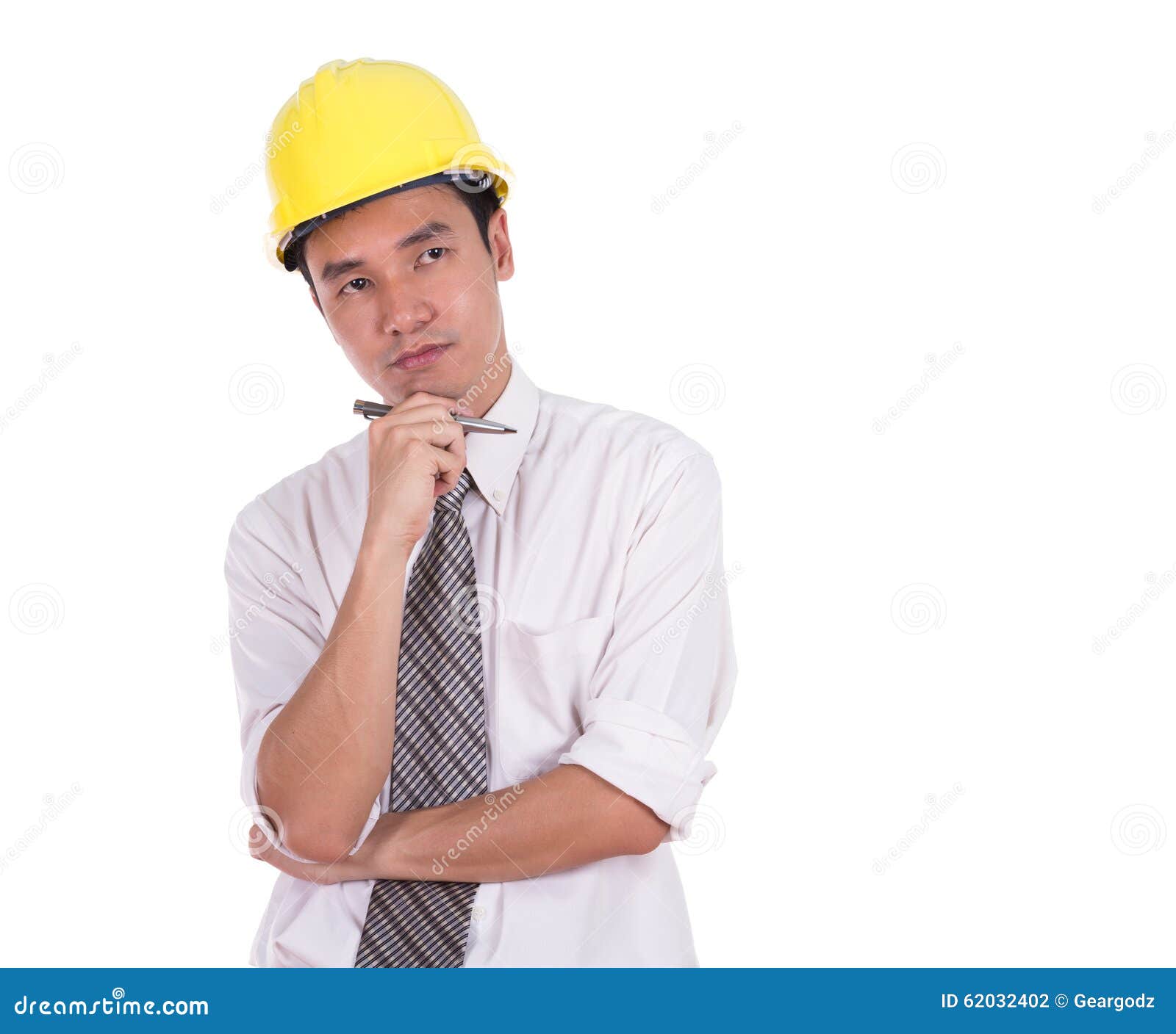 Engineer thinking stock photo. Image of industrial, handsome - 62032402