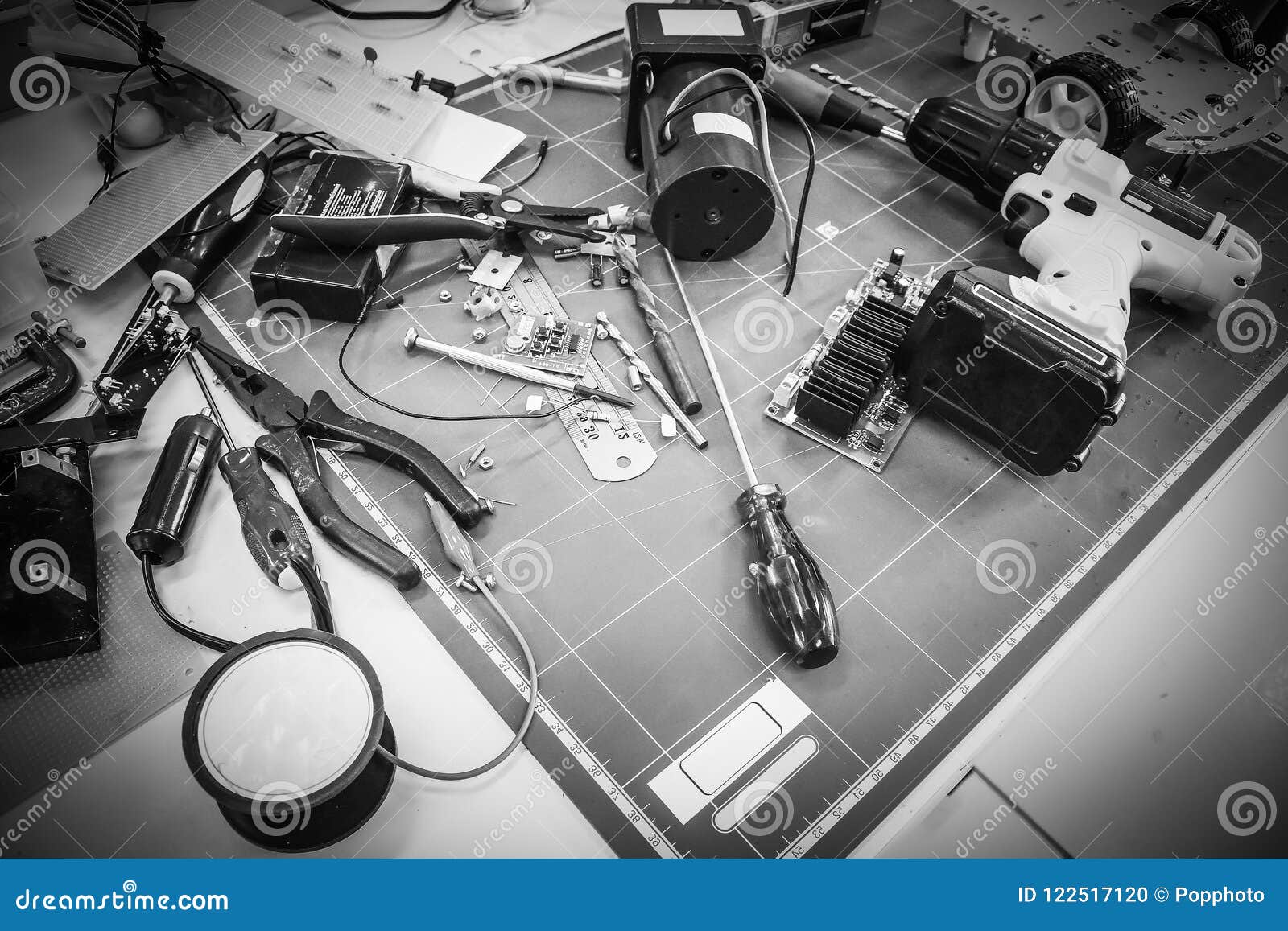 Engineer Tools for Repair Electronic Devices Close Up Stock Photo ...
