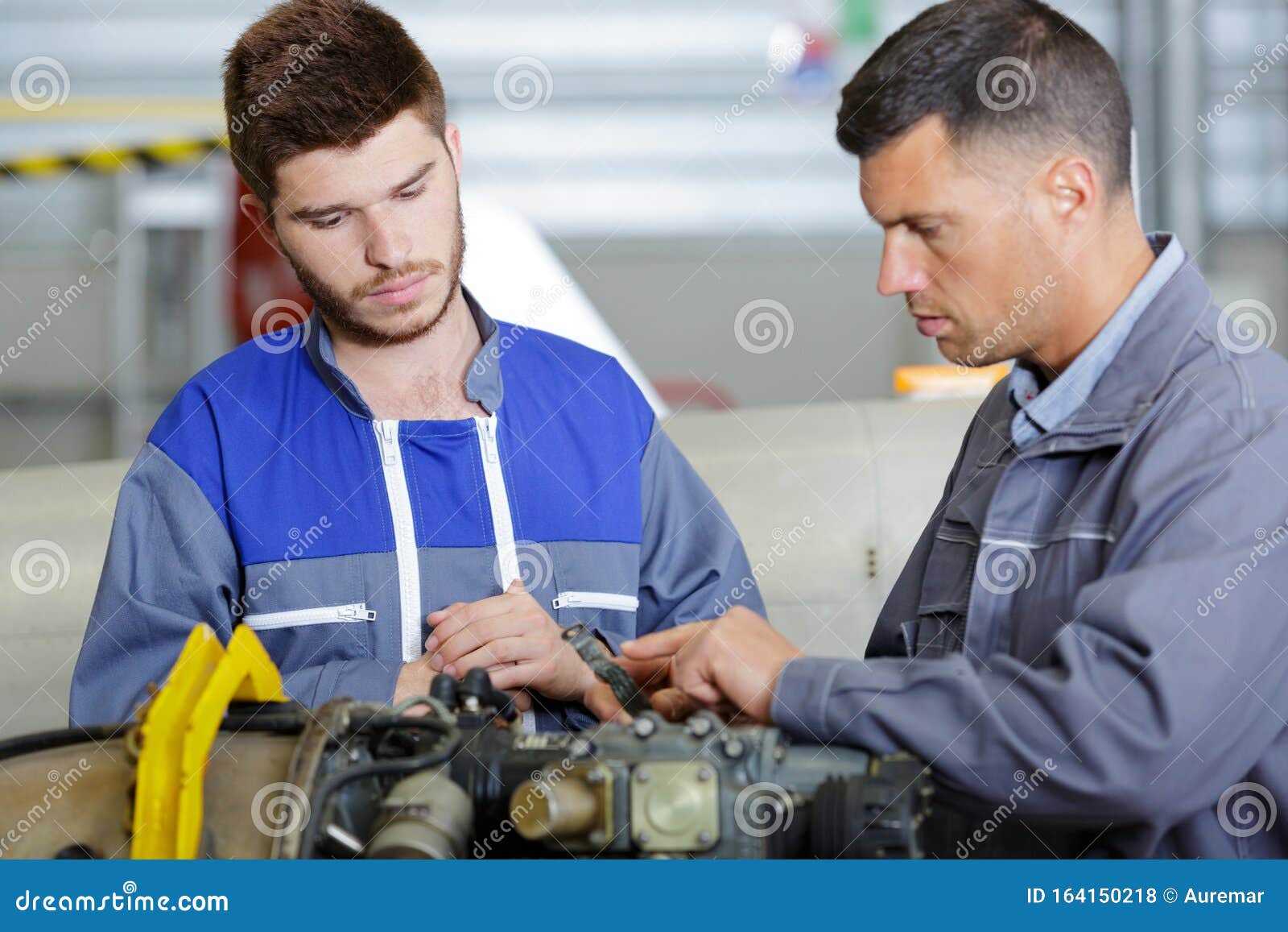 Engineer Training Apprentice in Aeronautical Engineering Stock Photo ...