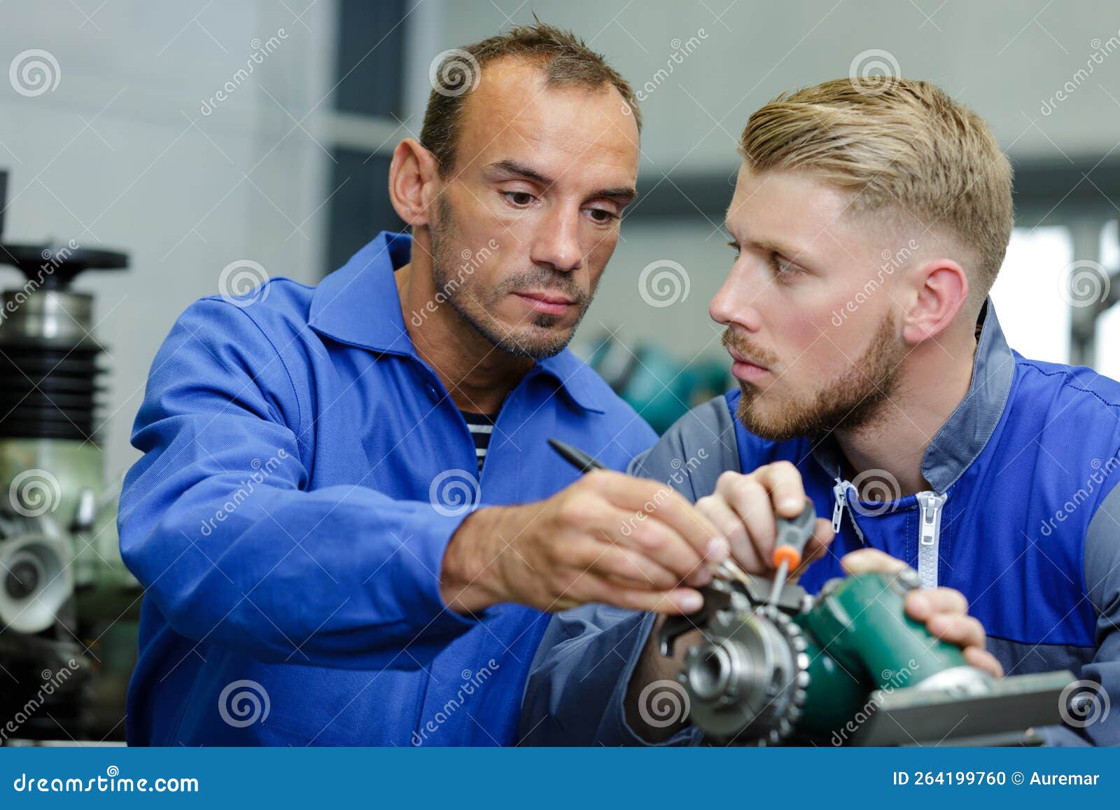 Engineer Training Apprentice on Cnc Machine Stock Photo - Image of ...