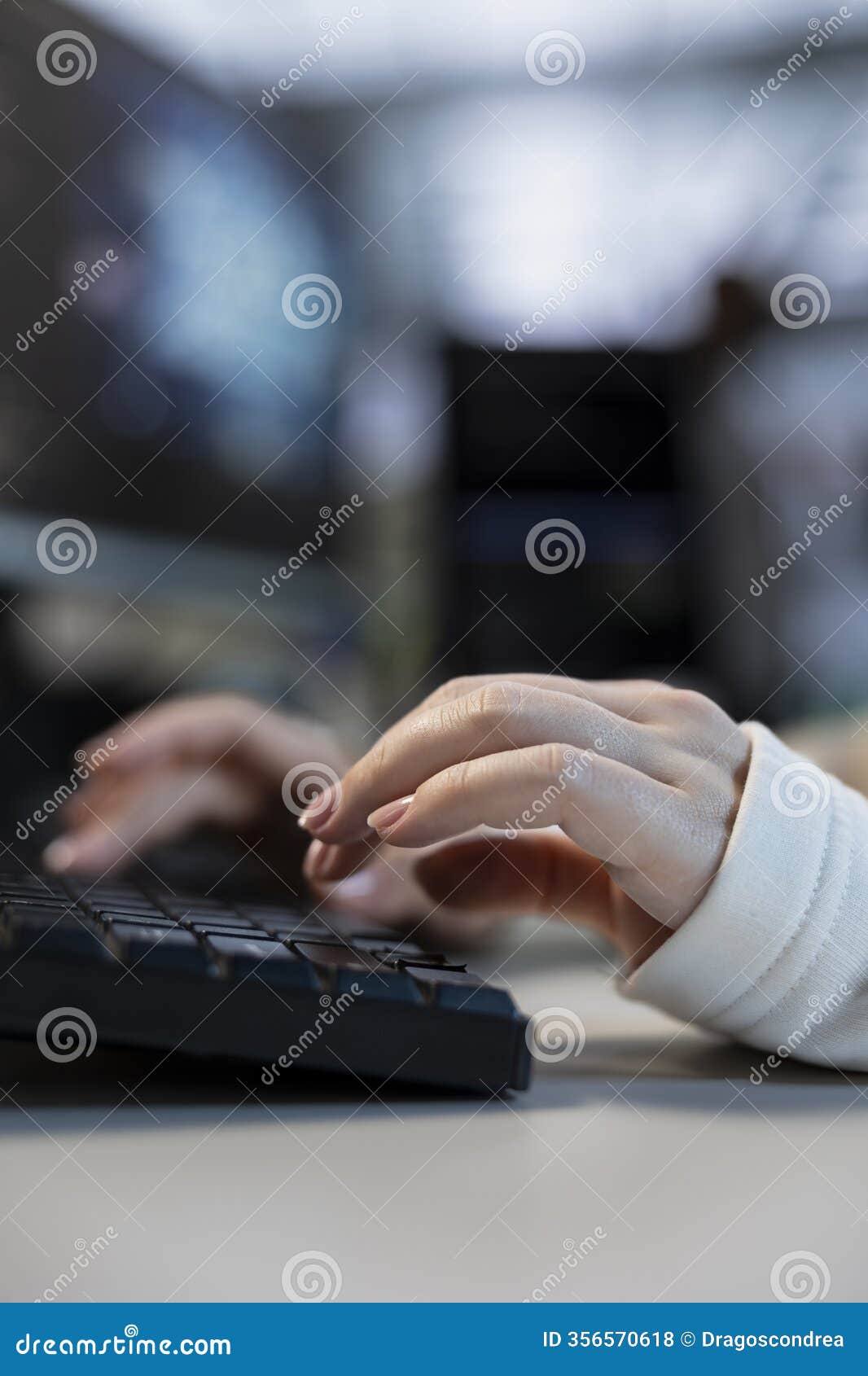 Close Up Of Employee In Server Farm Configuring And Testing Hardware