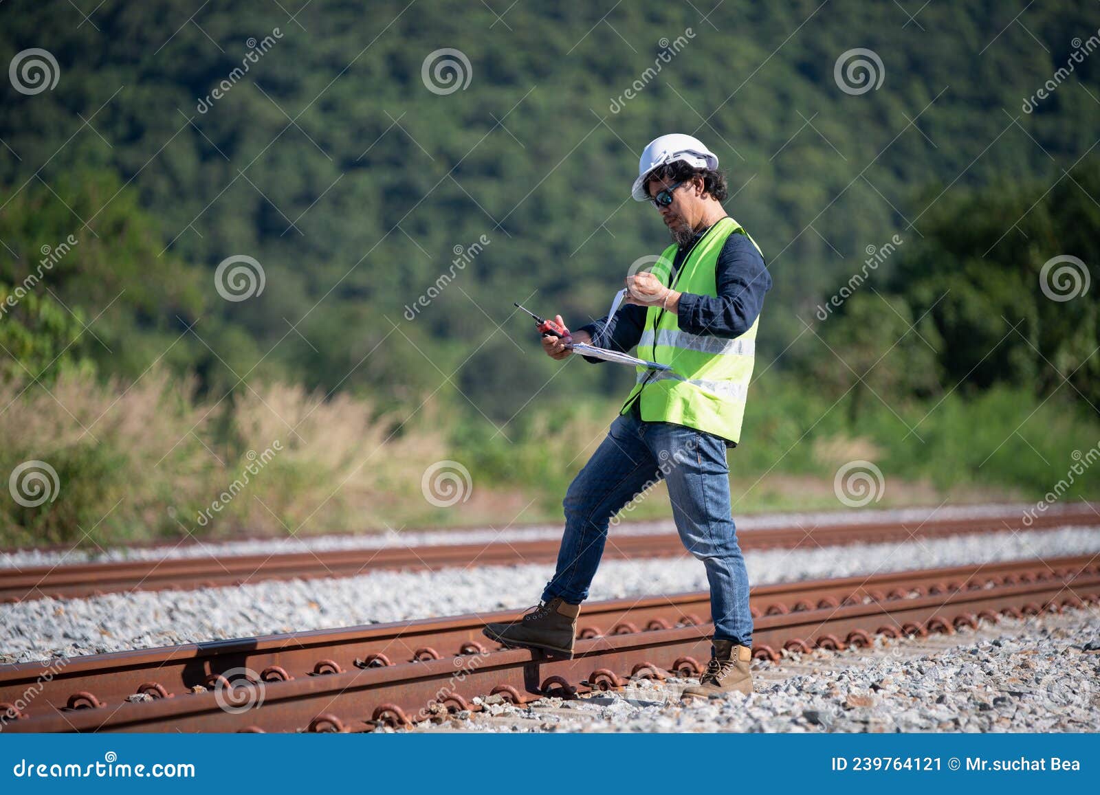 Engineer Under Discussion Inspection and Checking Construction Process ...