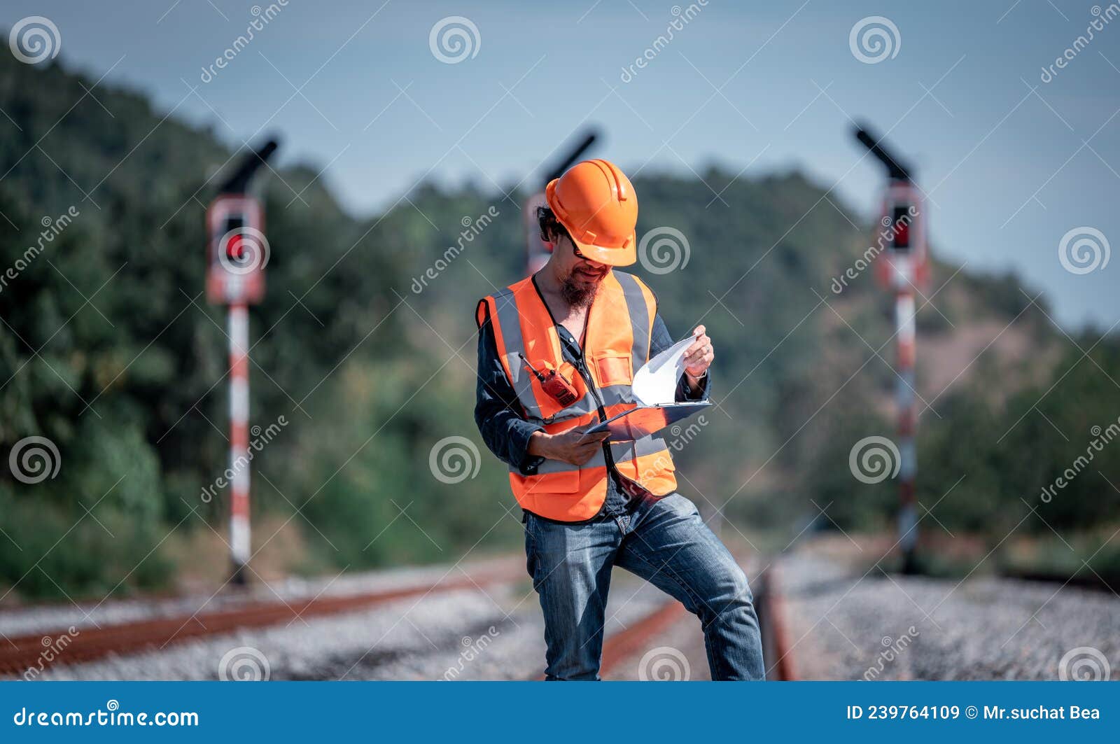Engineer Under Discussion Inspection and Checking Construction Process ...