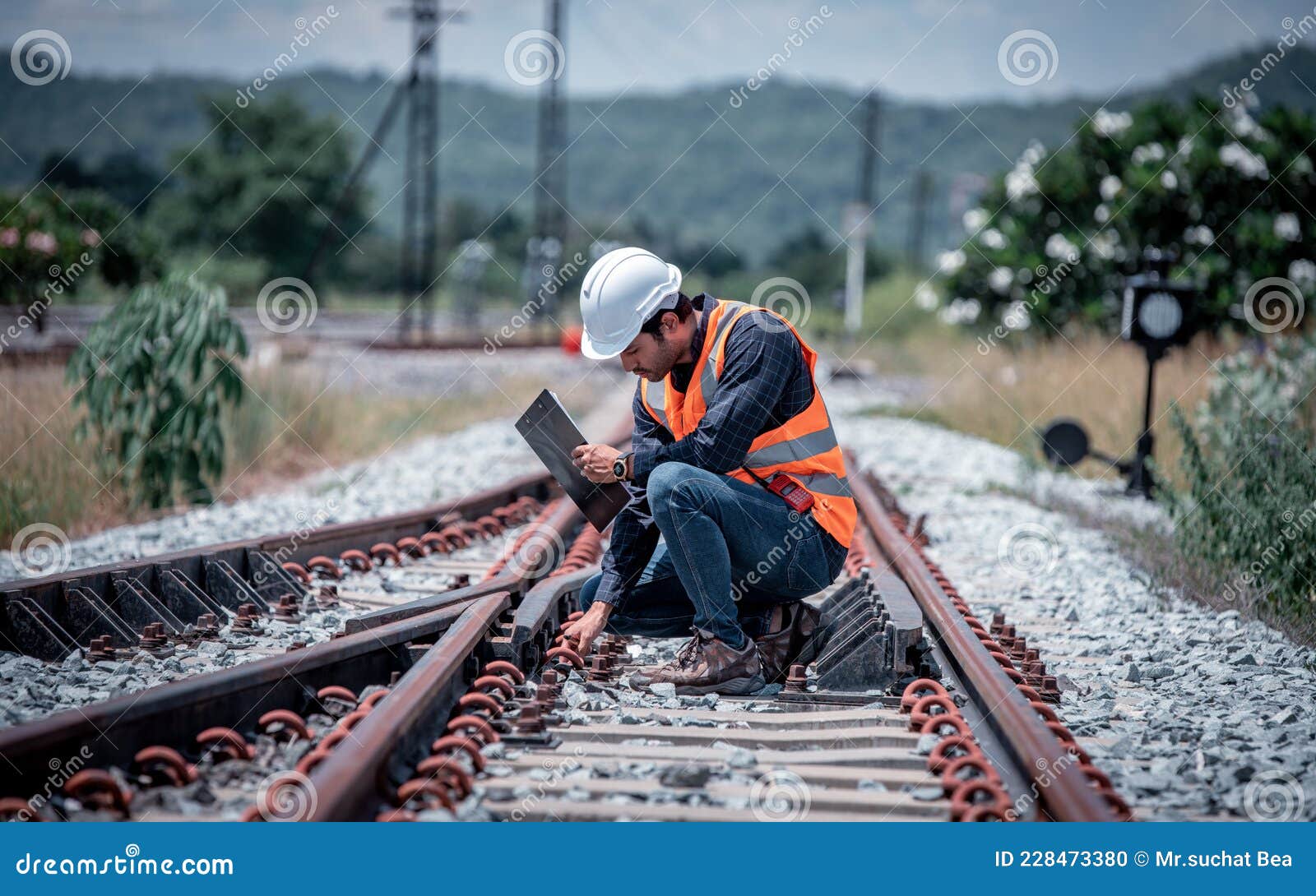 Engineer Under Discussion Inspection and Checking Construction Process ...