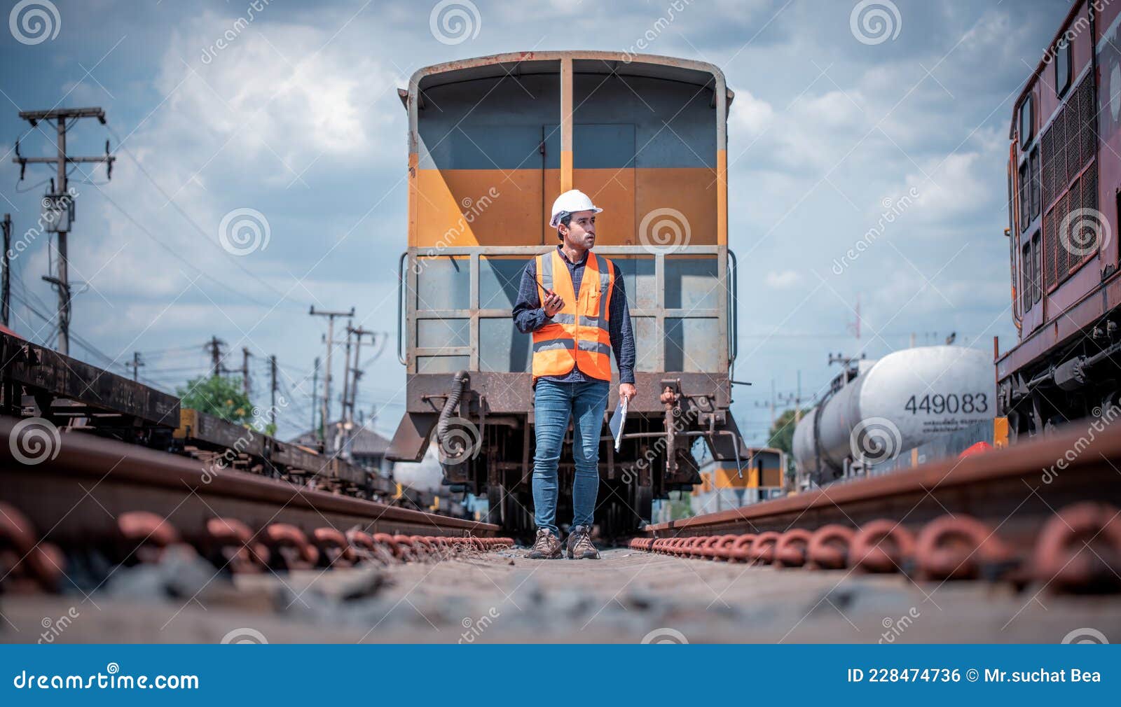 Engineer Under Discussion Inspection and Checking Construction Process ...