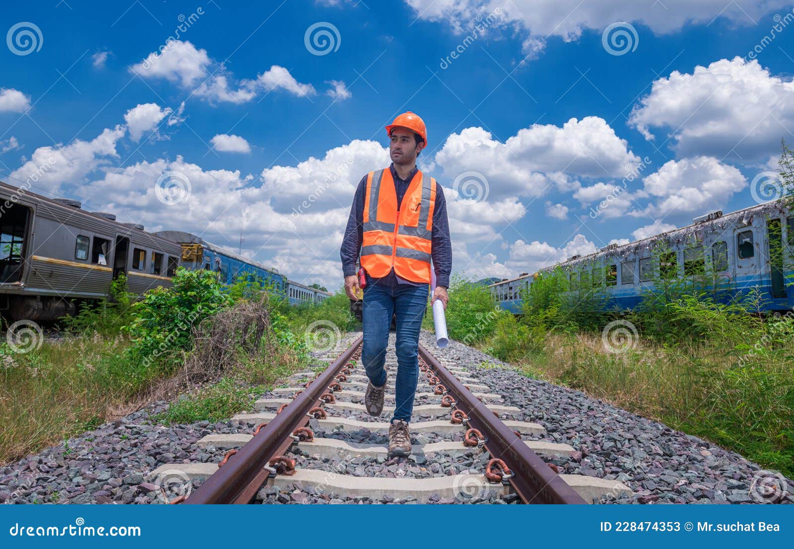 Engineer Under Discussion Inspection and Checking Construction Process ...