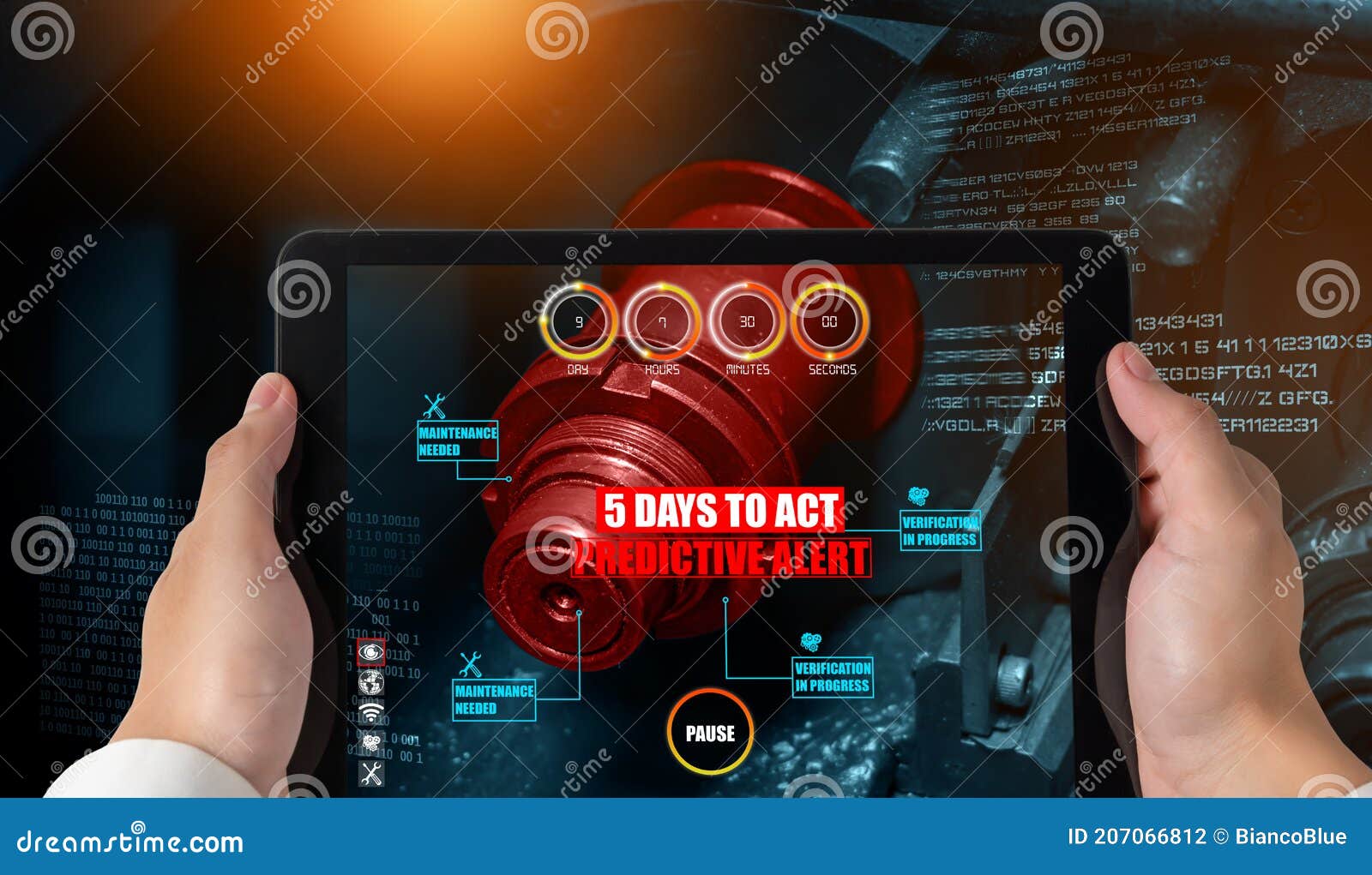 Engineer Use Augmented Reality Software in Smart Factory Production ...