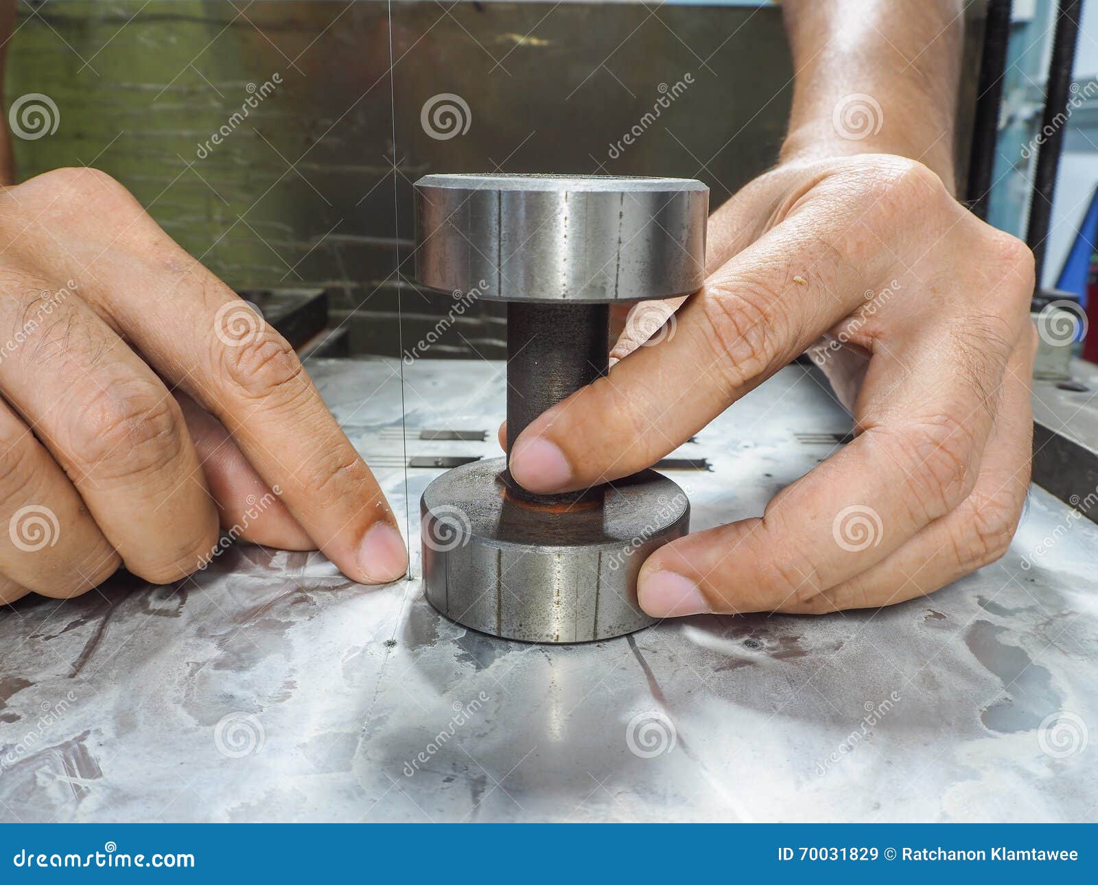 Engineer Used Tool Adjust X Y Axis Stock Image - Image of manual ...