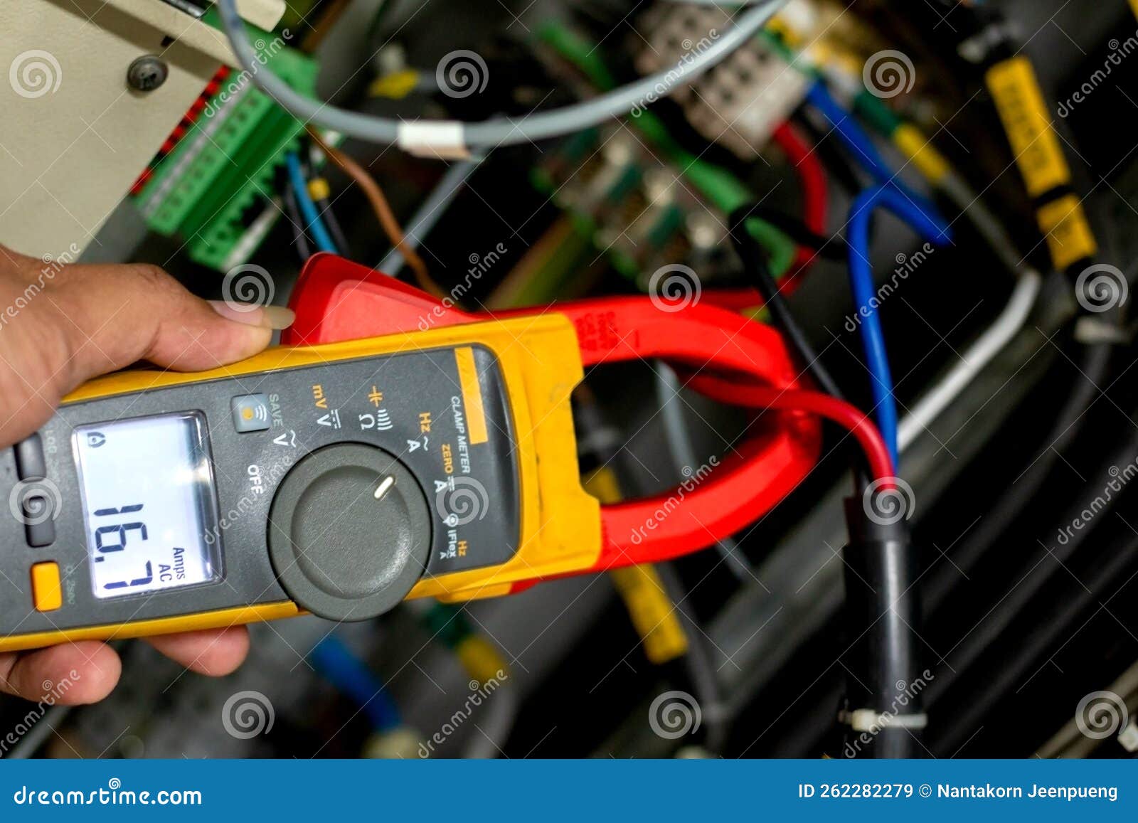 Clamp Meter To Measure an Electric Current Stock Image - Image of ...