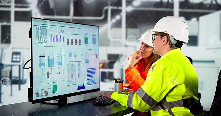 Engineer Using Computer stock photo. Image of industrial - 311932016