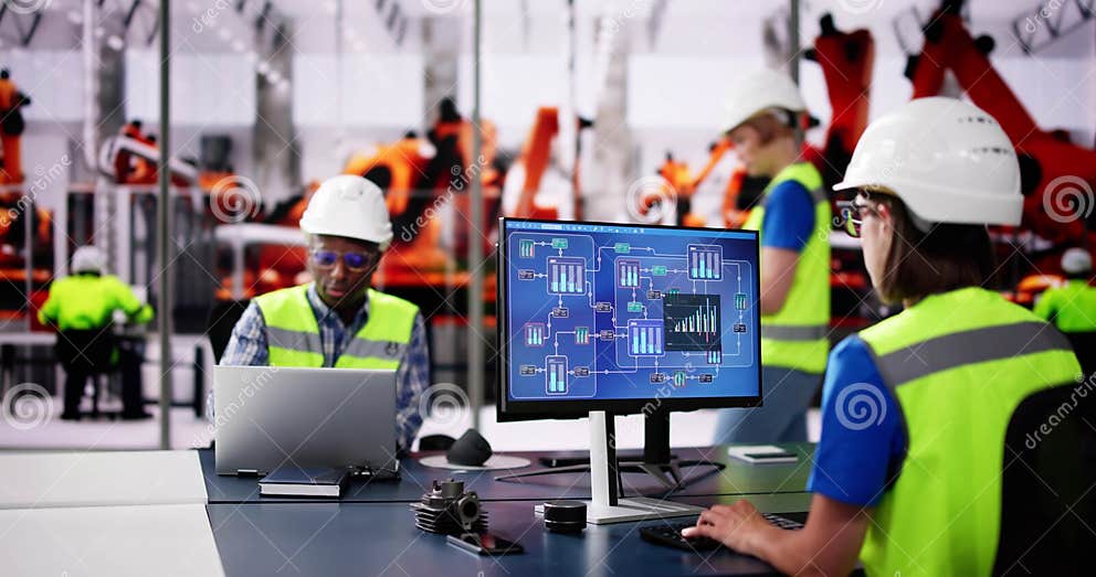Engineer Using Computer stock image. Image of american - 322246933