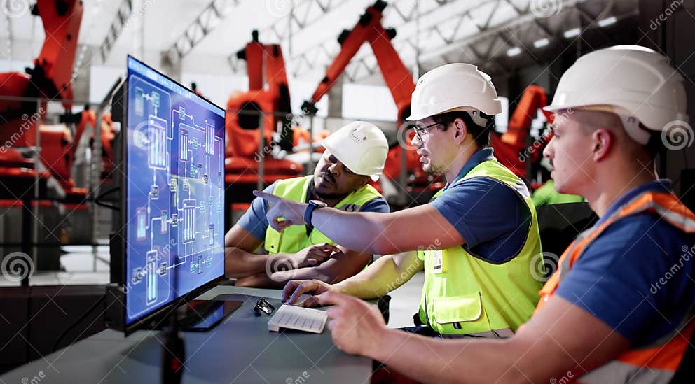 Engineer Using SCADA Desktop Software Stock Photo - Image of people ...