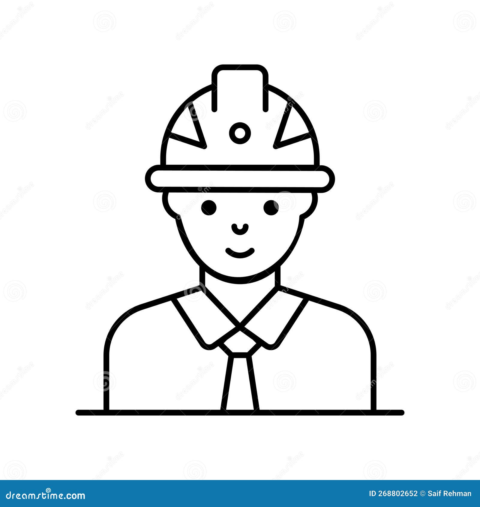 Engineer Vector Outline Icon Style Illustration. EPS 10 File Stock ...