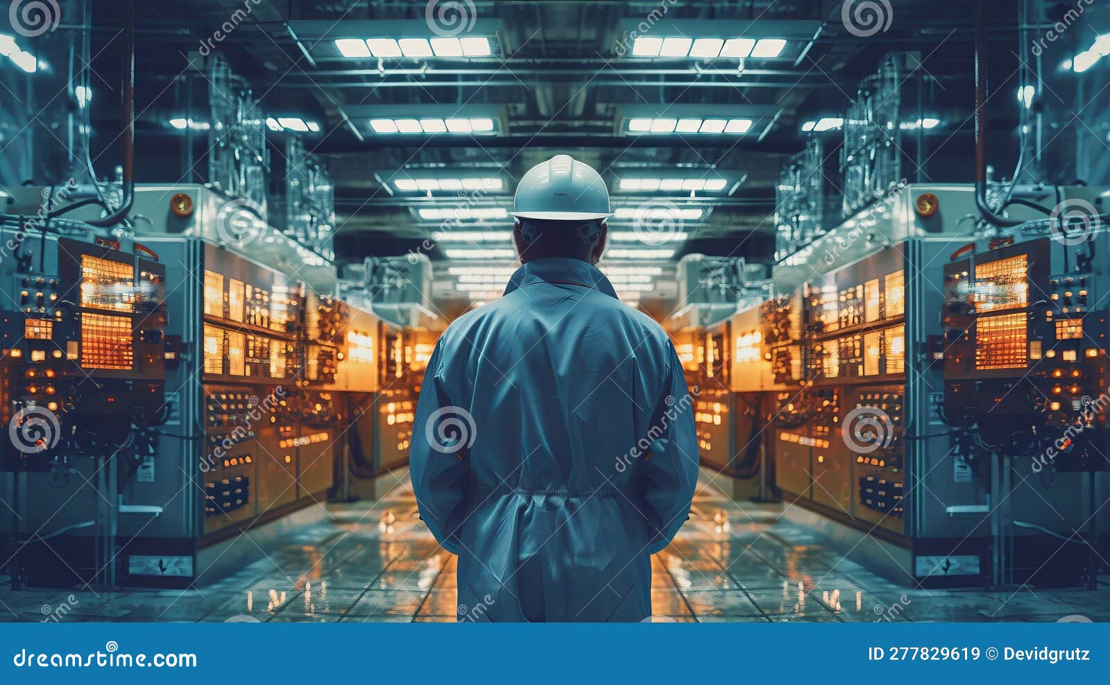Engineer Verify the State of Work at the Facility. Generative AI Stock ...