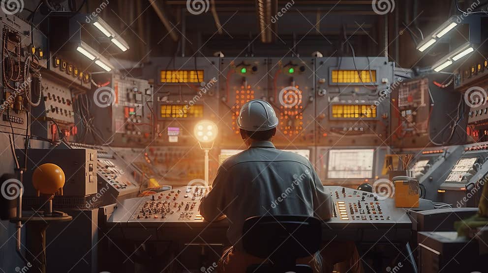 Engineer Verify the State of Work at the Facility. Generative AI Stock ...