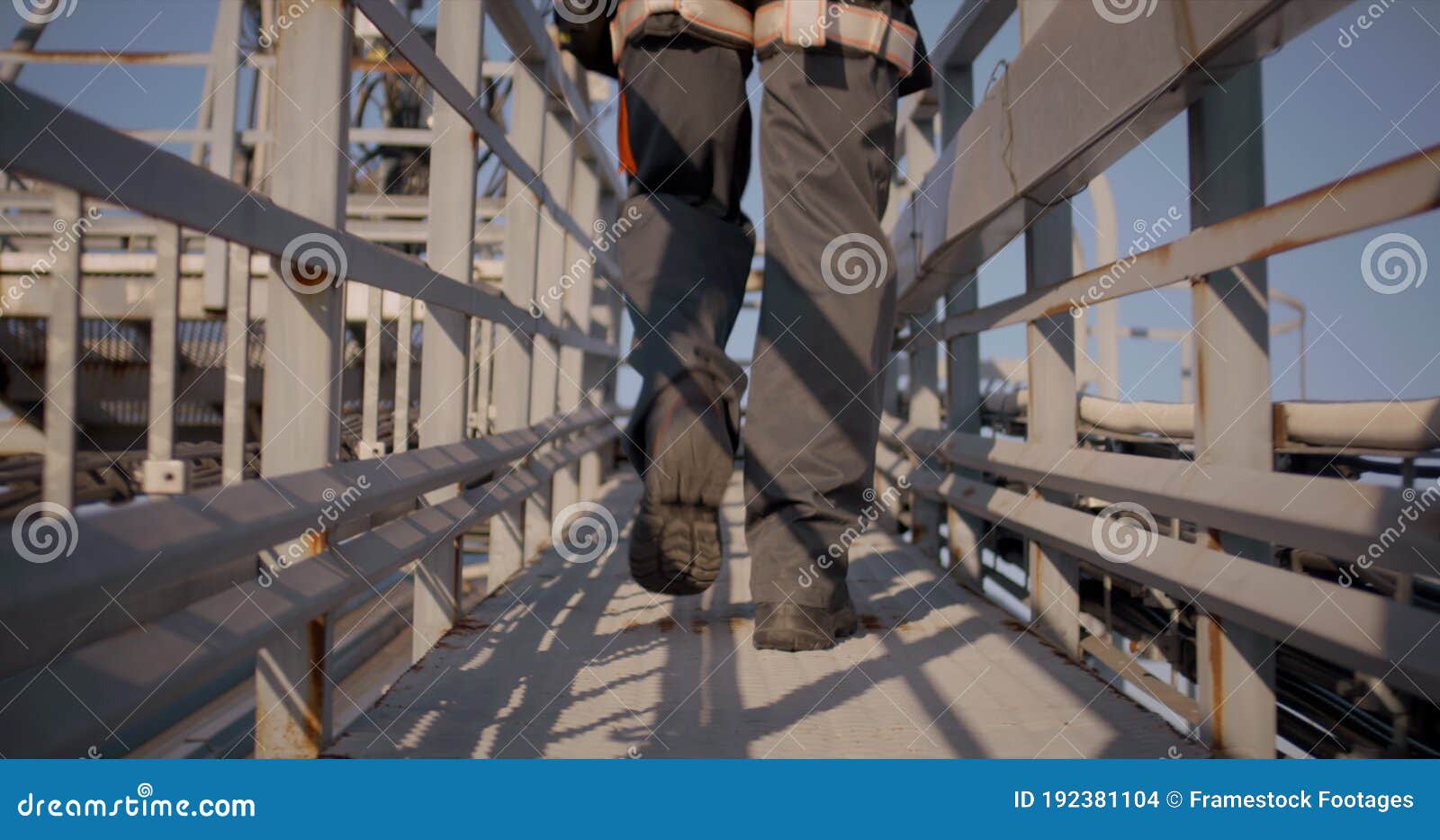 Engineer Walking on a Cellular Tower Stock Footage - Video of male ...