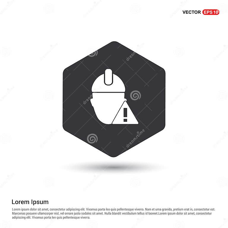 Engineer Warning Icon stock vector. Illustration of emblem - 132457038