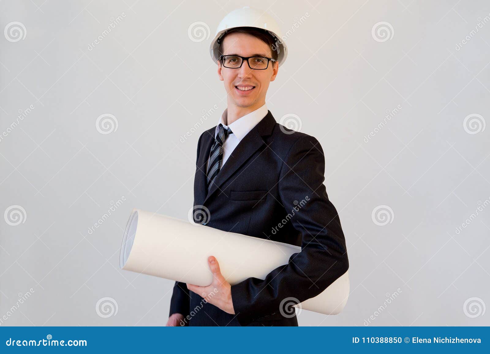 Engineer on White Background Stock Photo - Image of beautiful ...