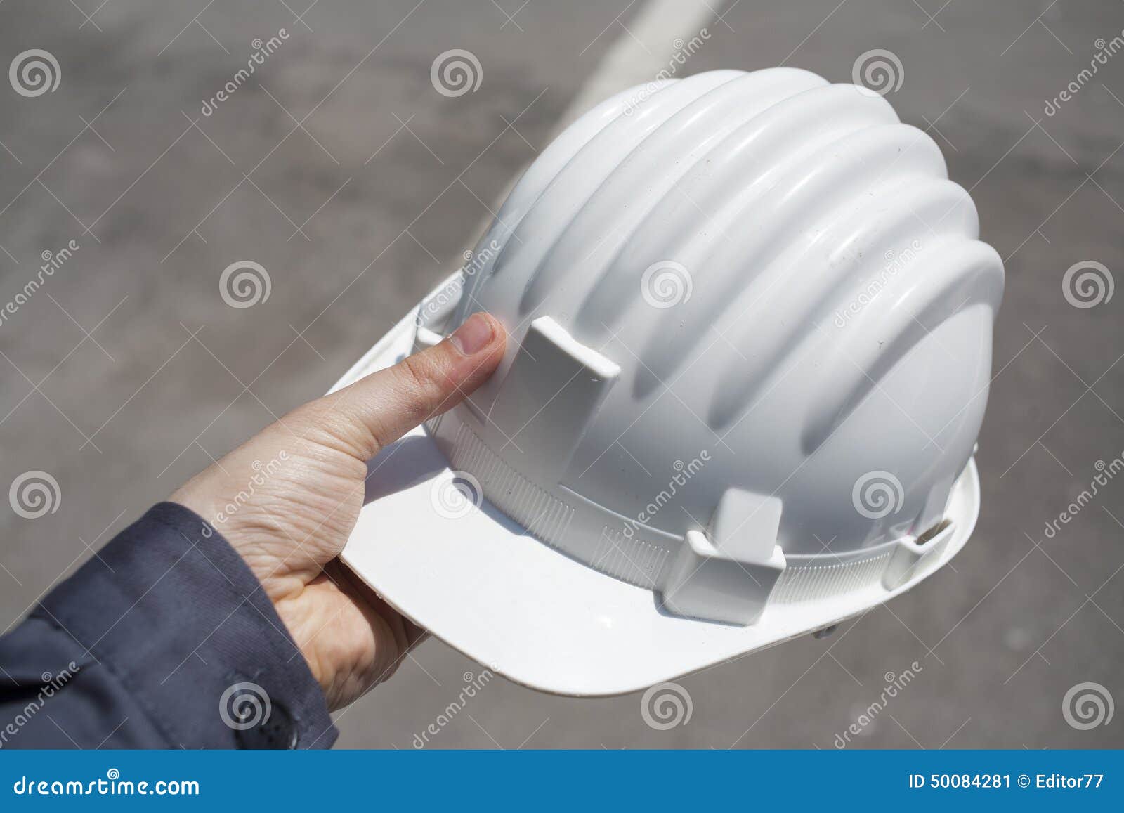 Engineer with white helmet stock image. Image of security - 50084281