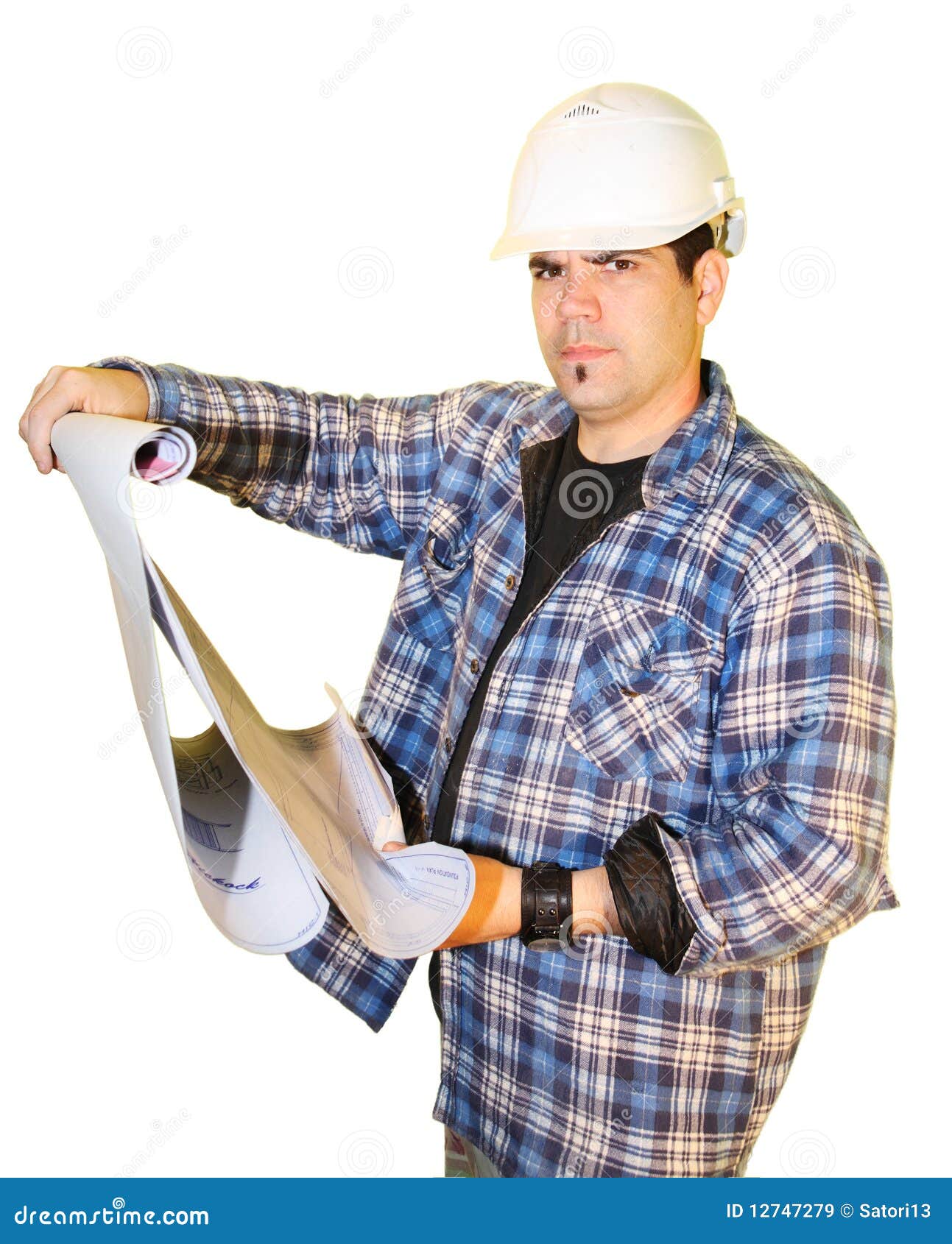 Engineer at work stock image. Image of drawings, industry - 12747279
