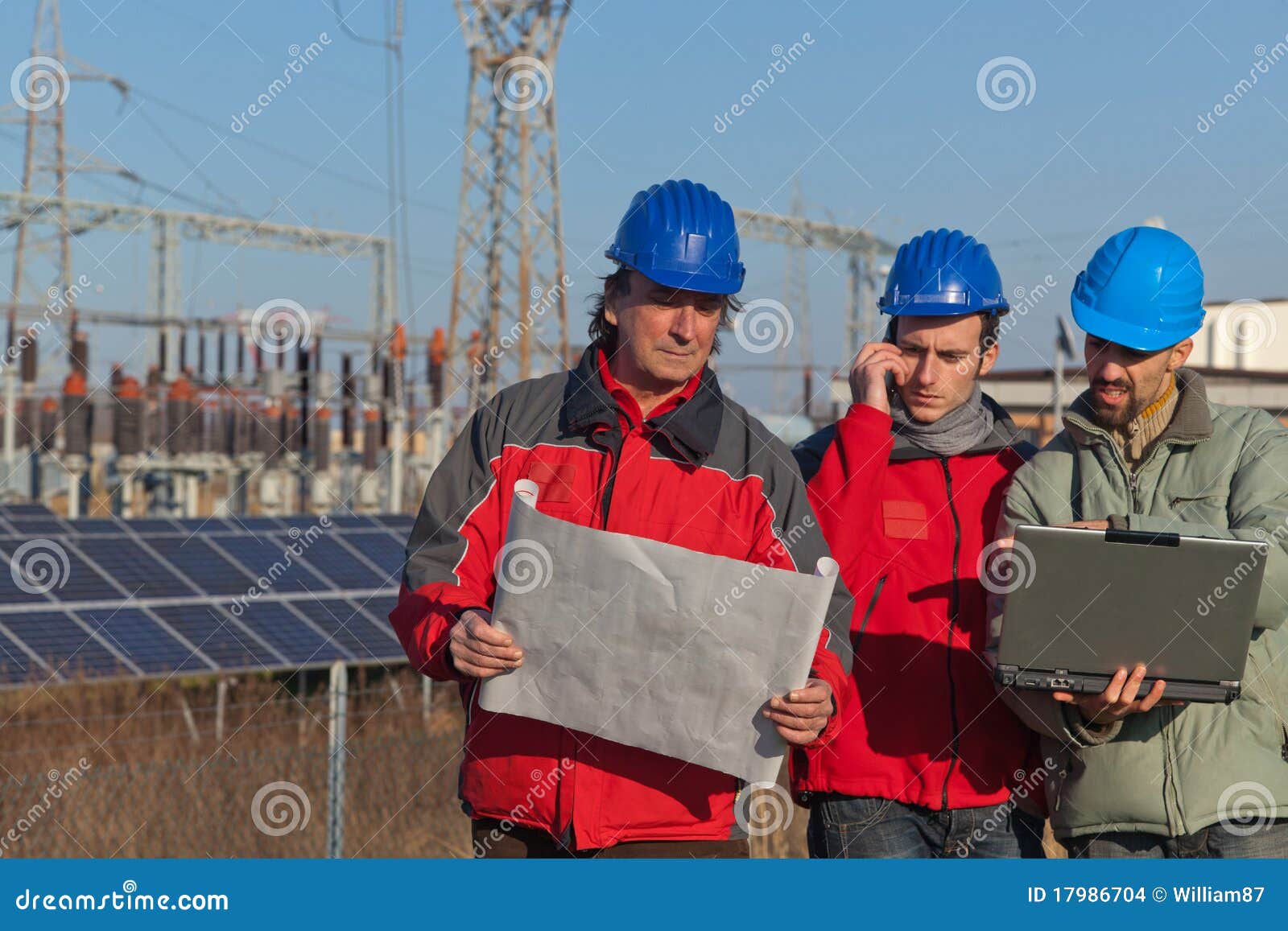 Engineer at Work stock photo. Image of energy, blueprint - 17986704