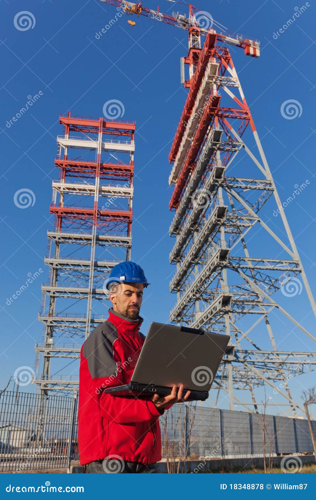 Engineer at Work stock photo. Image of casual, satisfaction - 18348878