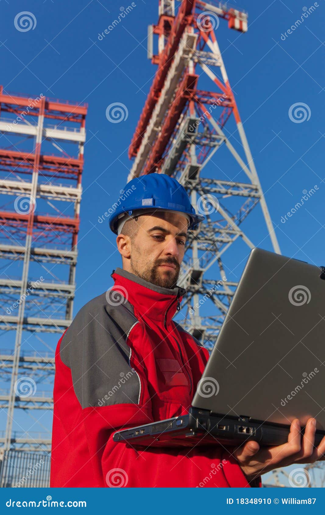 Engineer at Work stock photo. Image of posing, building - 18348910