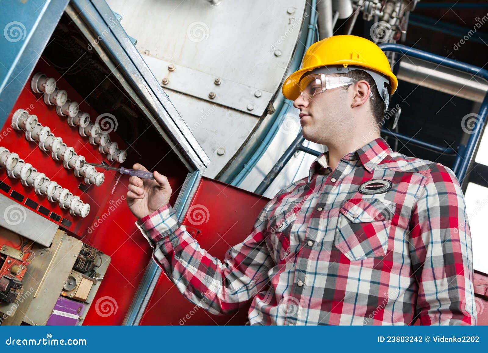 Engineer at work stock photo. Image of fuse, people, control - 23803242