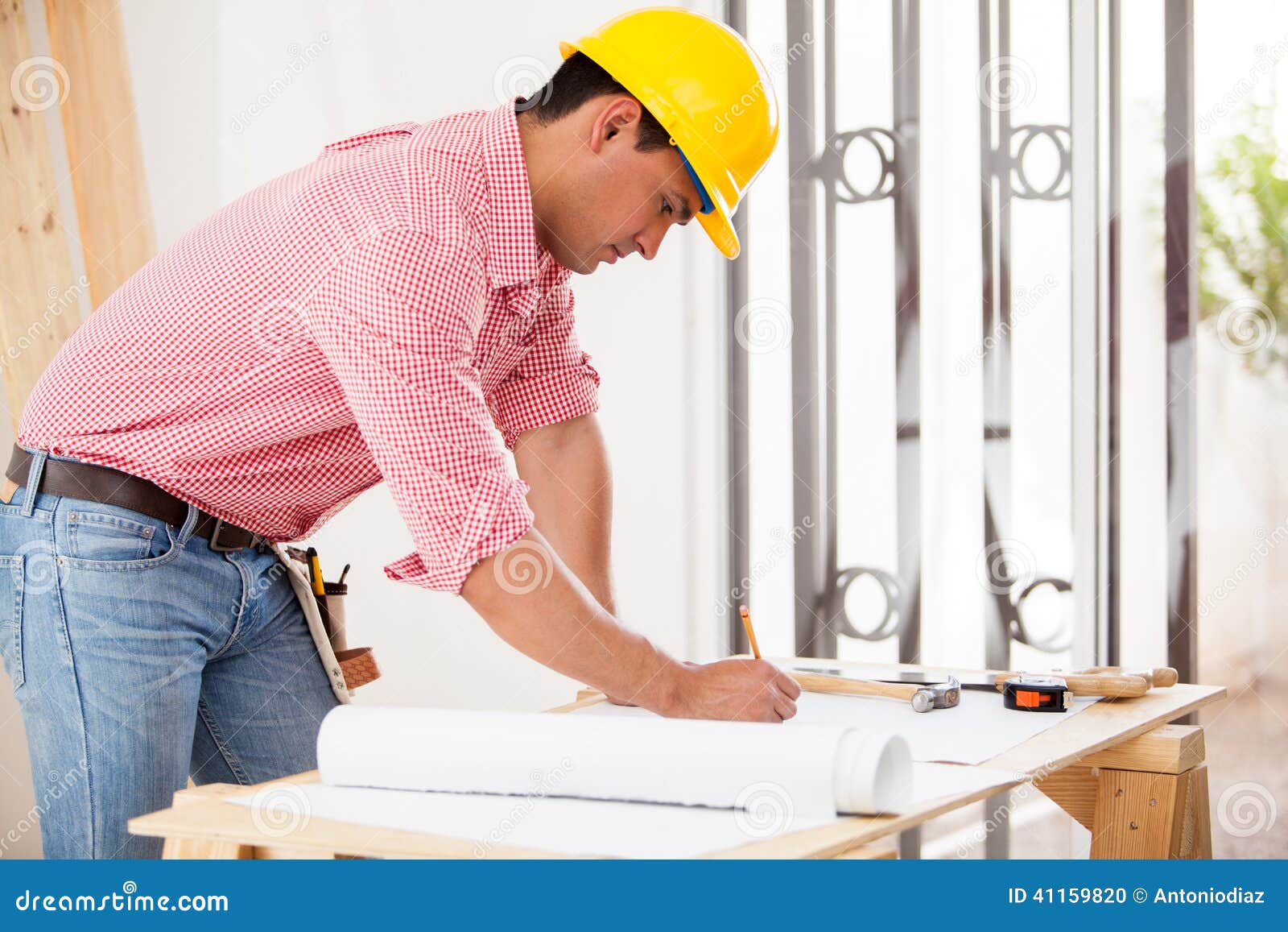 Engineer at work stock photo. Image of adult, builder - 41159820