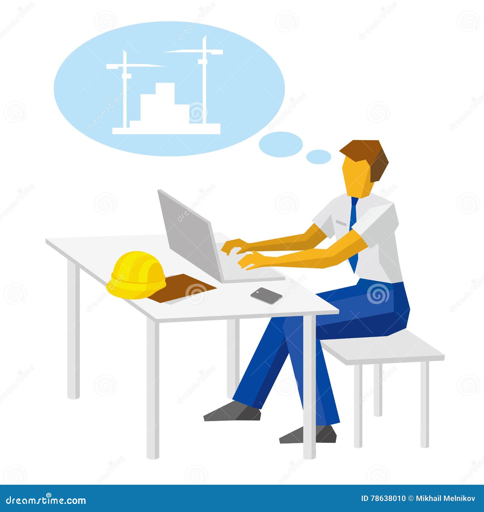 Cartoon Engineer With Notebook | CartoonDealer.com #34031981