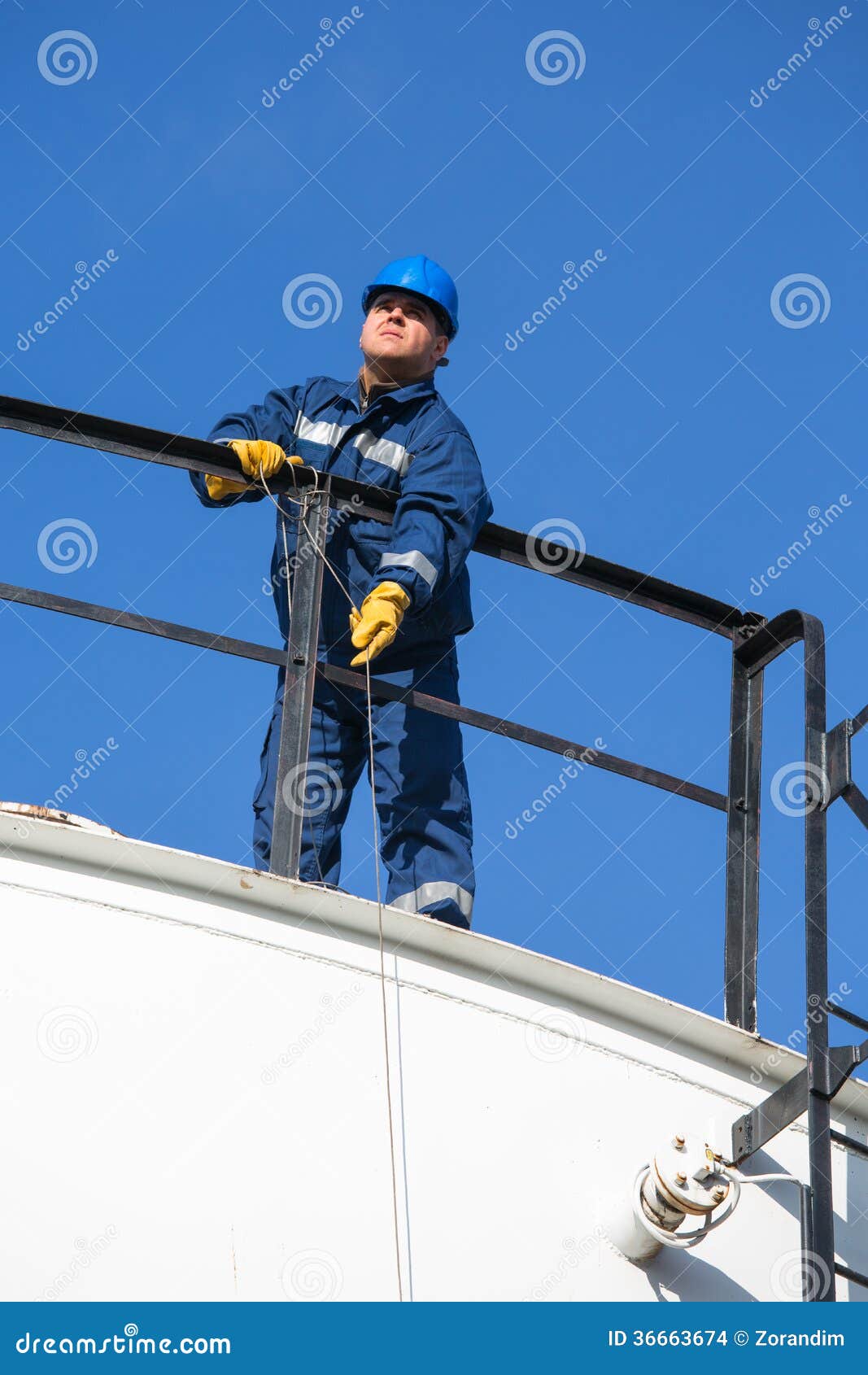 Engineer Work in Oil Refinery Stock Photo - Image of energy ...
