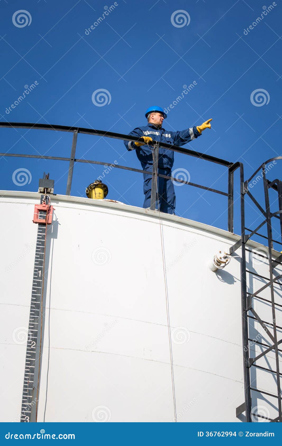 Engineer Work in Oil Refinery Stock Photo - Image of industrial ...