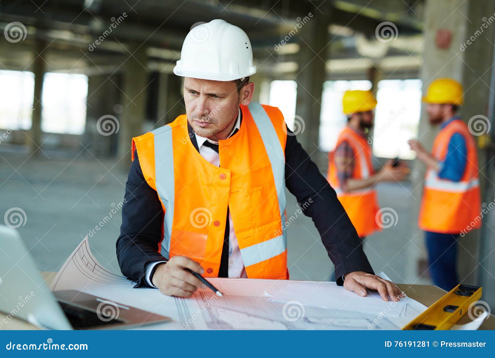 Engineer at work stock image. Image of builder, team - 76191281