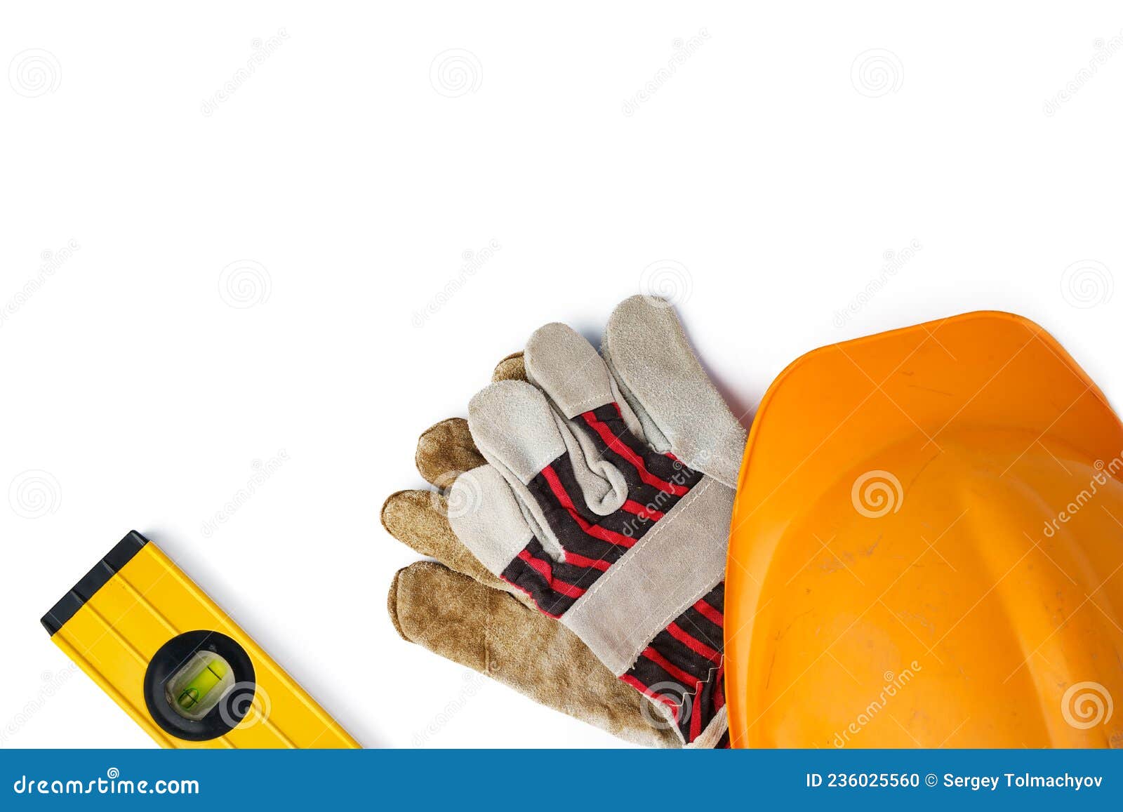 Engineer Work Tools Isolated on White Background Stock Photo - Image of ...