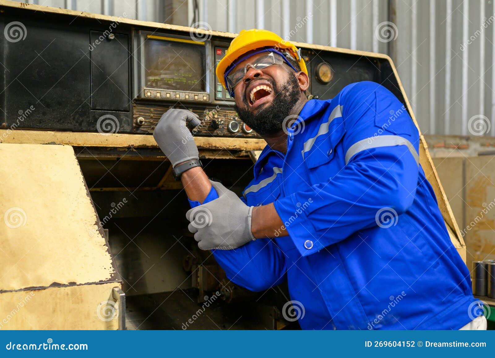 Engineer Worker with Accident at Factory Stock Photo - Image of ...