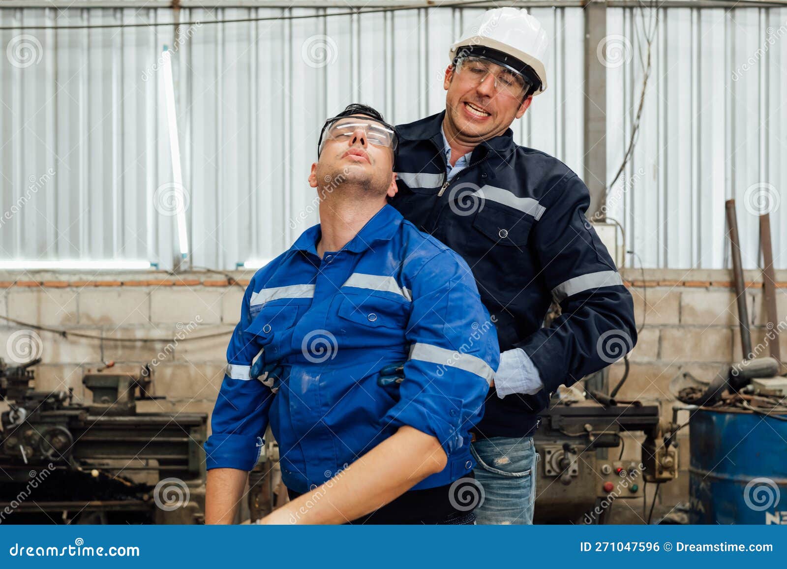 Engineer Worker with Accident at Factory Stock Photo - Image of ...