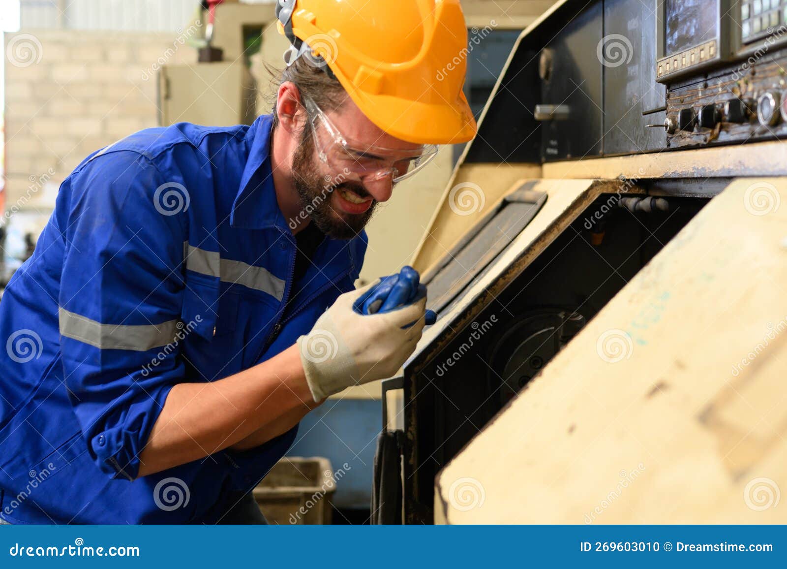 Engineer Worker with Accident at Factory Stock Photo - Image of factory ...