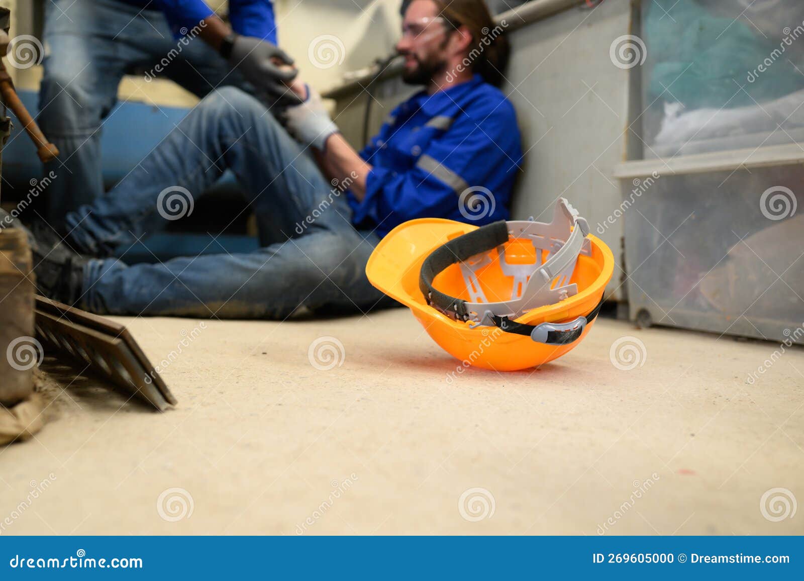 Engineer Worker with Accident at Factory Stock Photo - Image of ...
