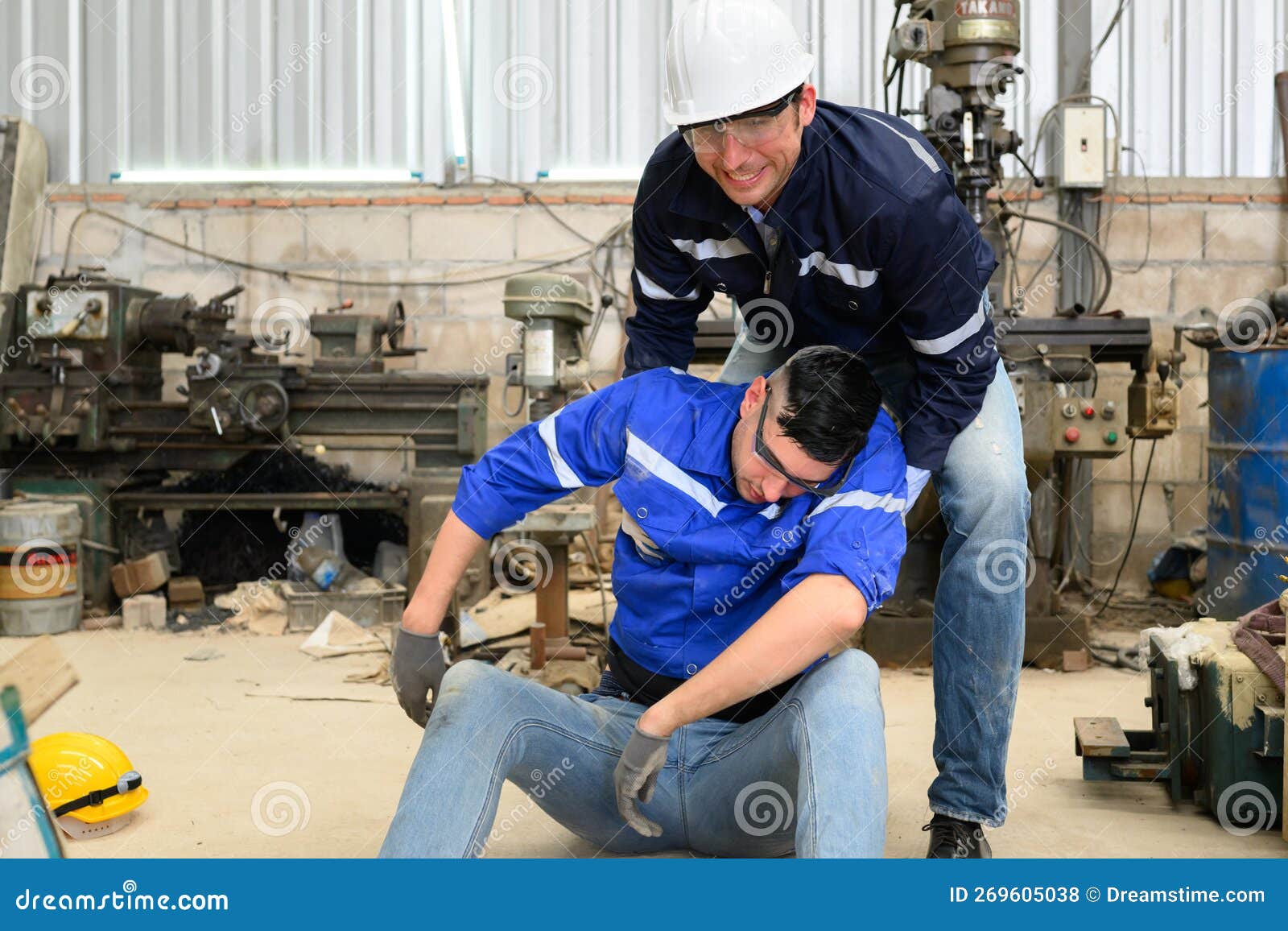 Engineer Worker with Accident at Factory Stock Photo - Image of ...