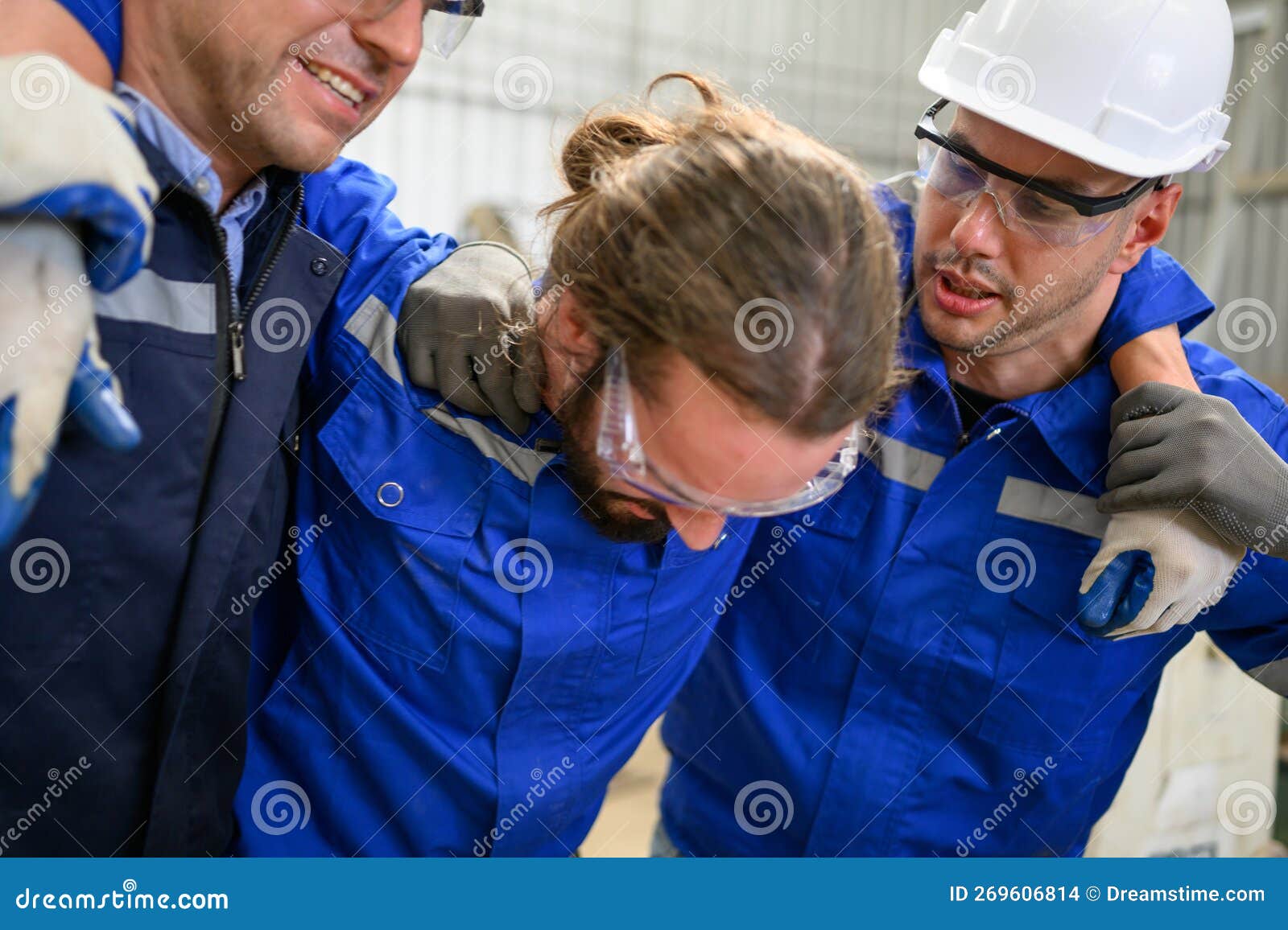 Engineer Worker with Accident at Factory Stock Photo - Image of factory ...