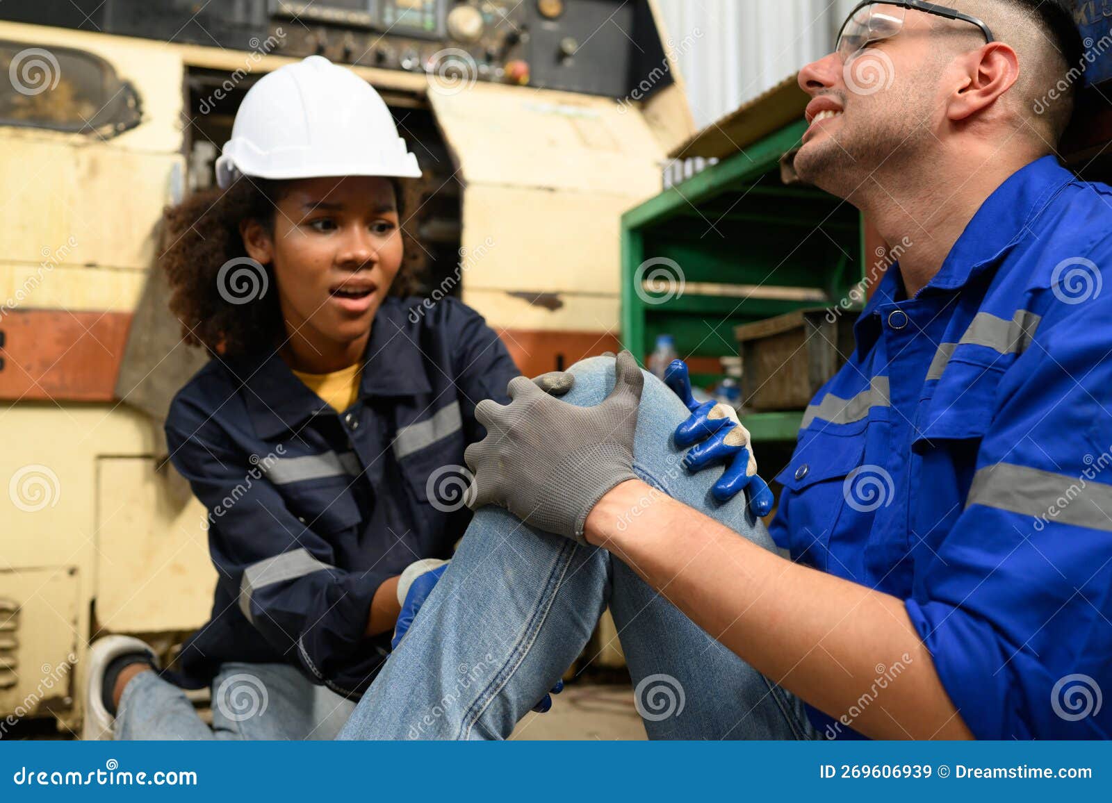 Engineer Worker with Accident at Factory Stock Image - Image of danger ...
